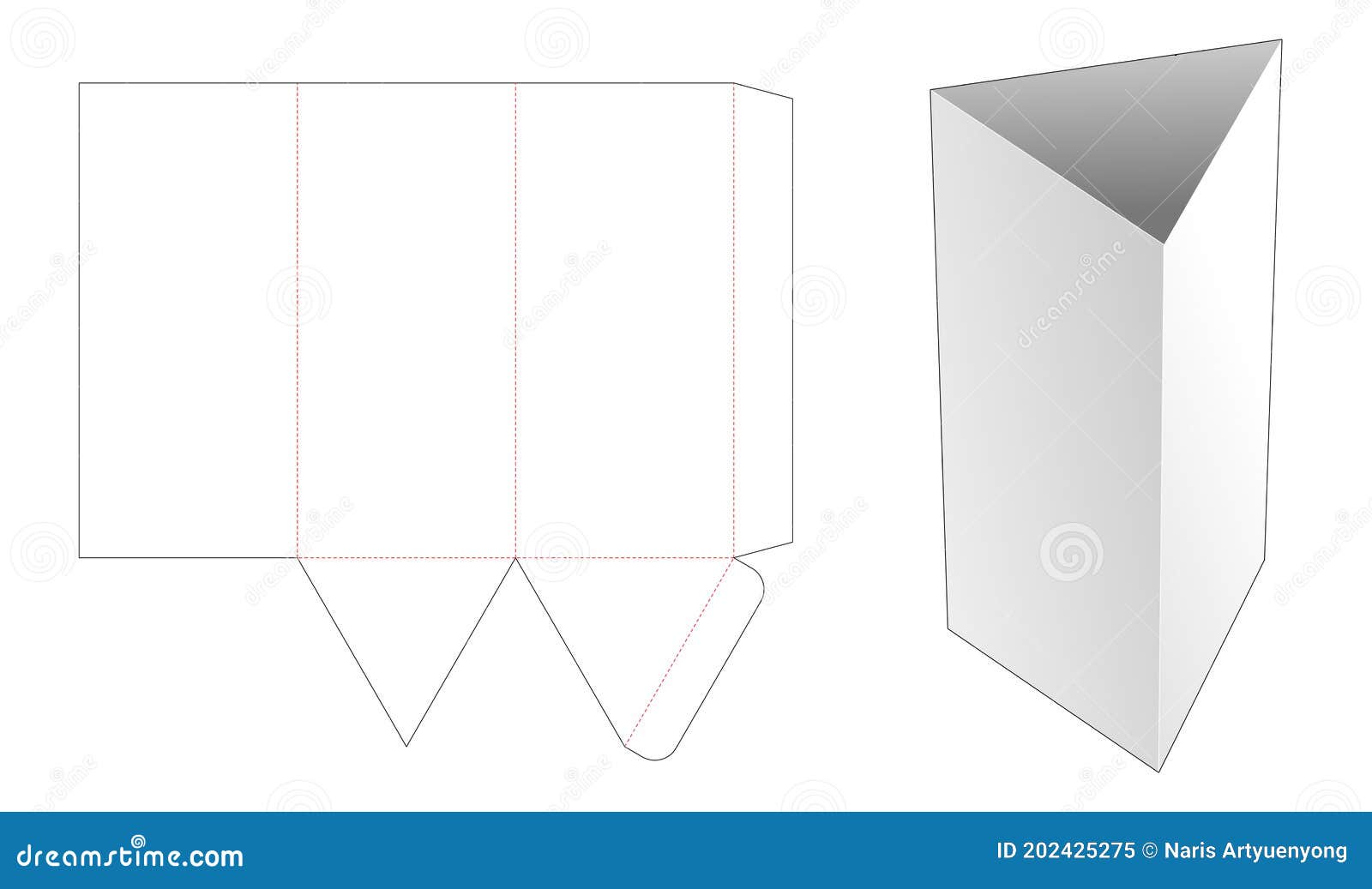 Tall Triangular Bowl Die Cut Template Stock Vector - Illustration of ...