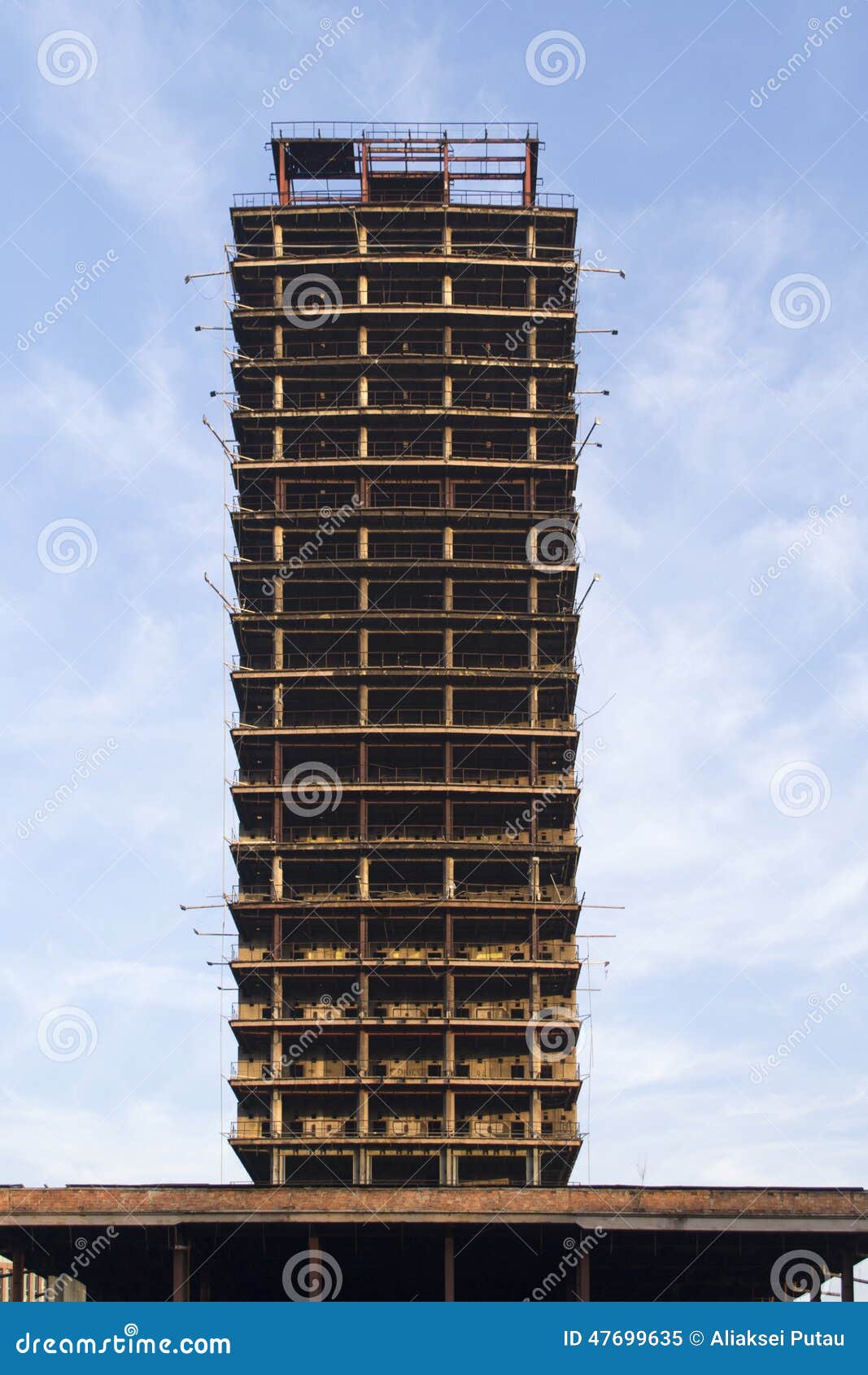 Tall unfinished building stock image. Image of building - 47699635
