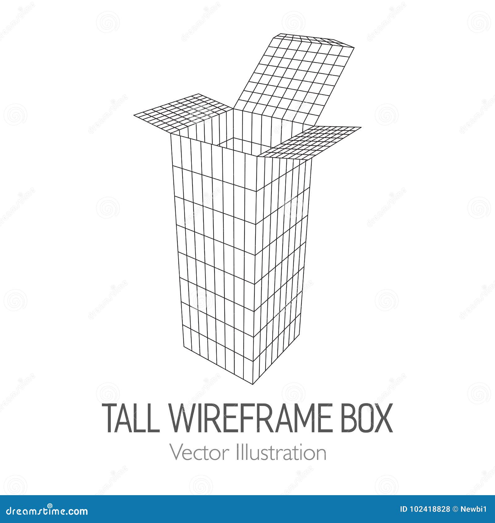 Tall Vertical Rectangle Box Stock Vector - Illustration of product ...