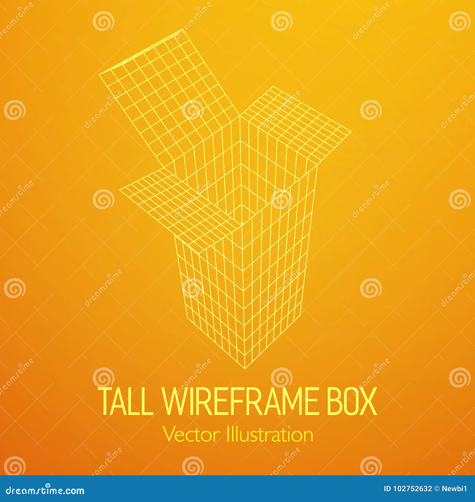 Tall Vertical Rectangle Box Stock Vector - Illustration of line, object ...