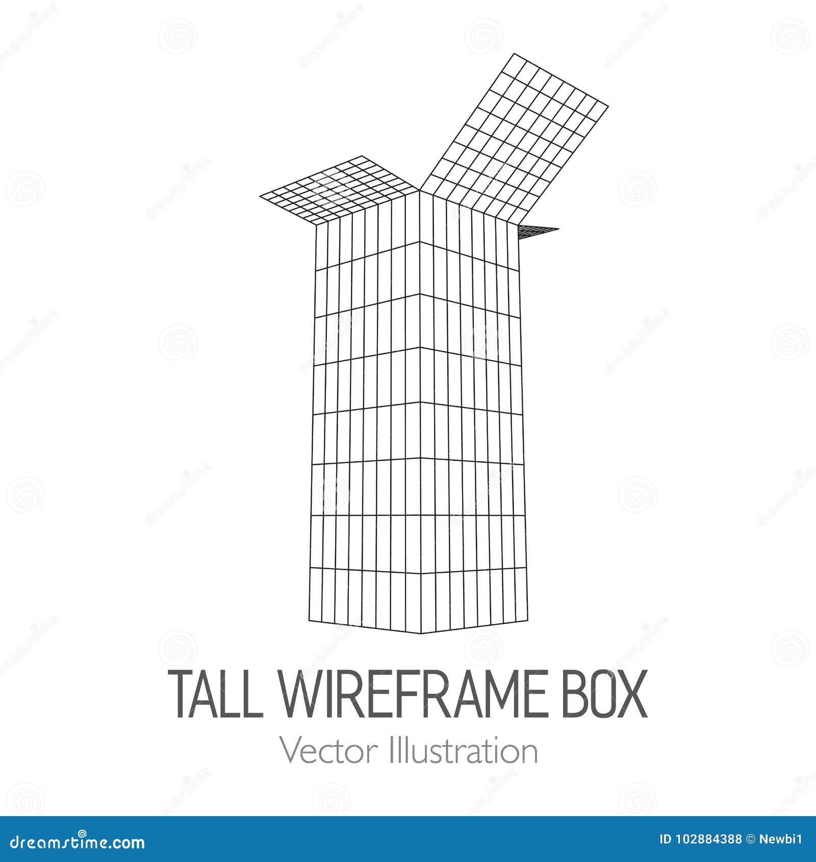 Tall Vertical Rectangle Box Stock Vector - Illustration of shipping ...