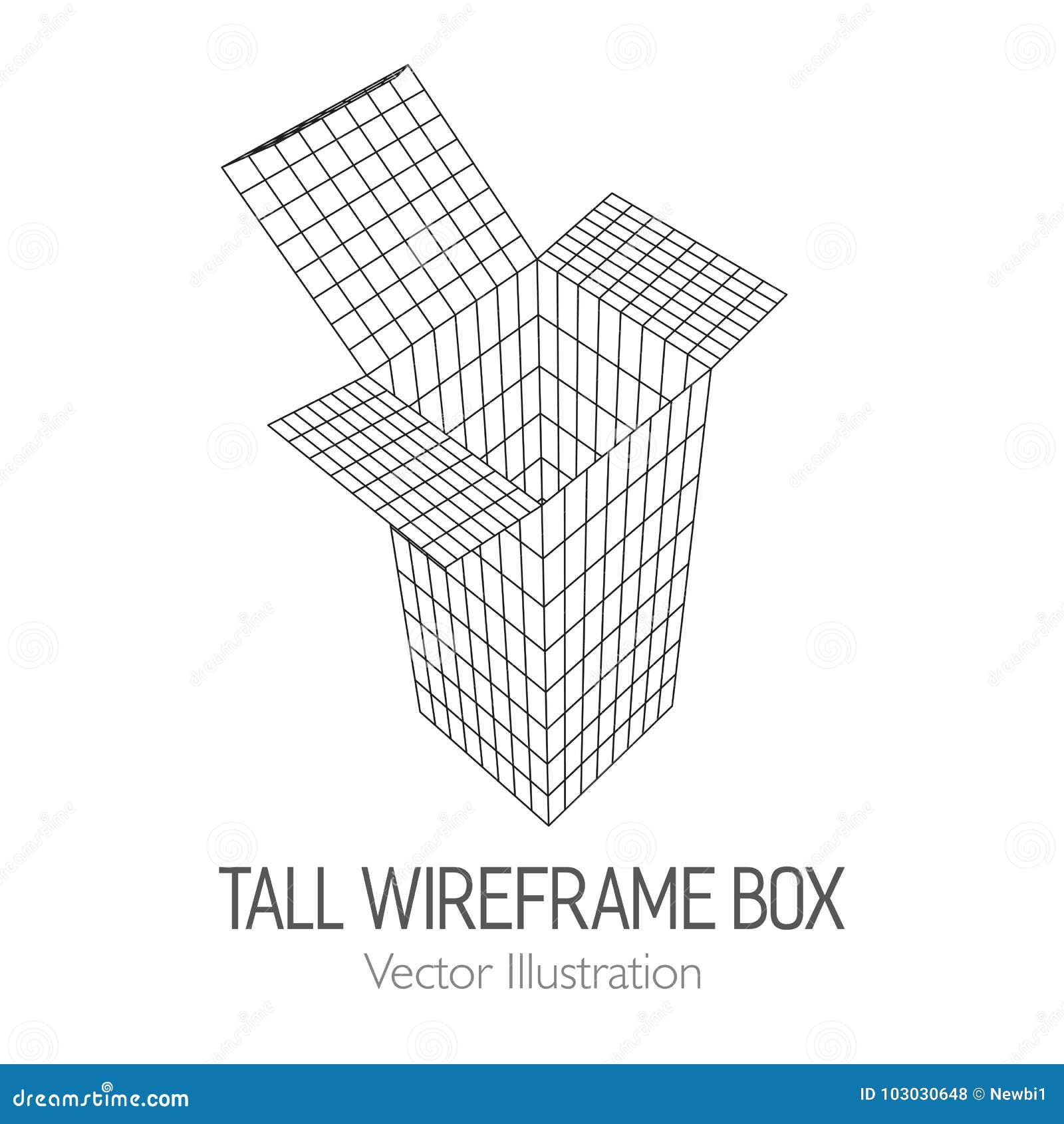Tall Vertical Rectangle Box Stock Vector - Illustration of package ...