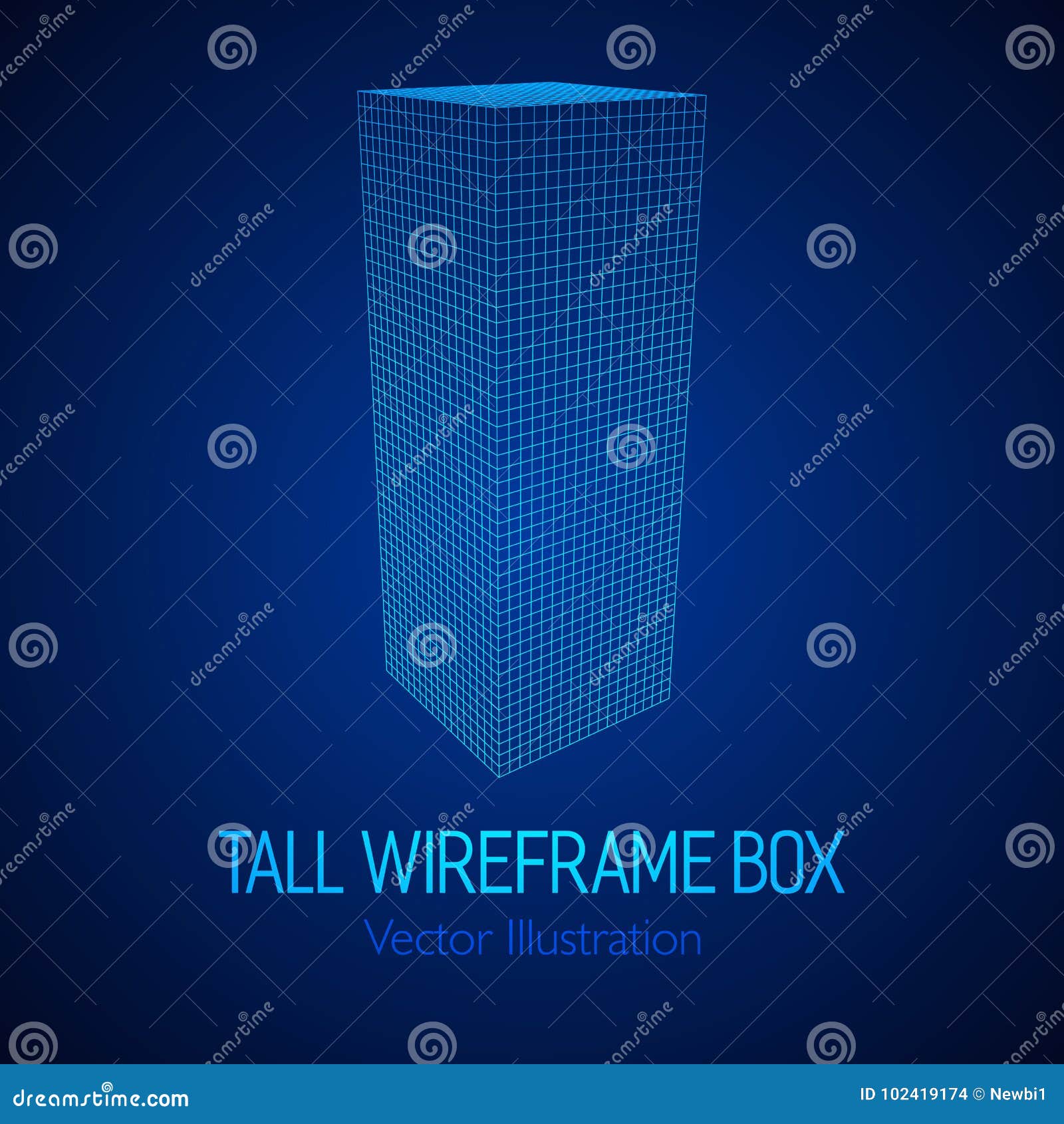 Tall Vertical Rectangle Box Stock Vector - Illustration of lined, model ...