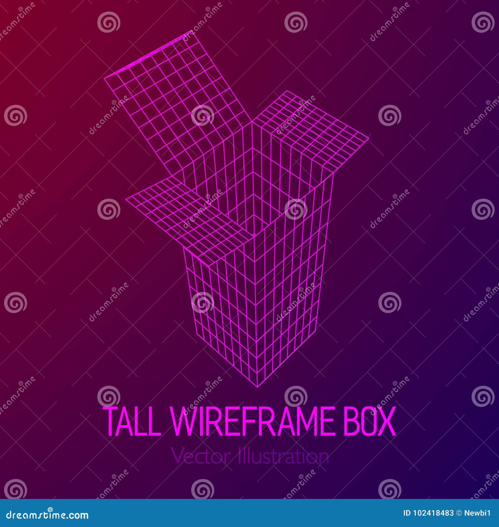Tall Vertical Rectangle Box Stock Vector - Illustration of pack ...