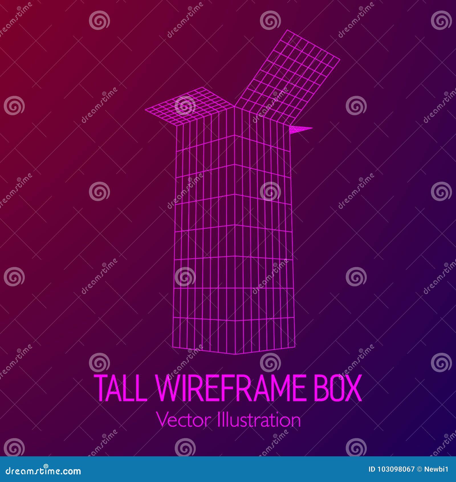 Tall Vertical Rectangle Box Stock Vector - Illustration of connect ...