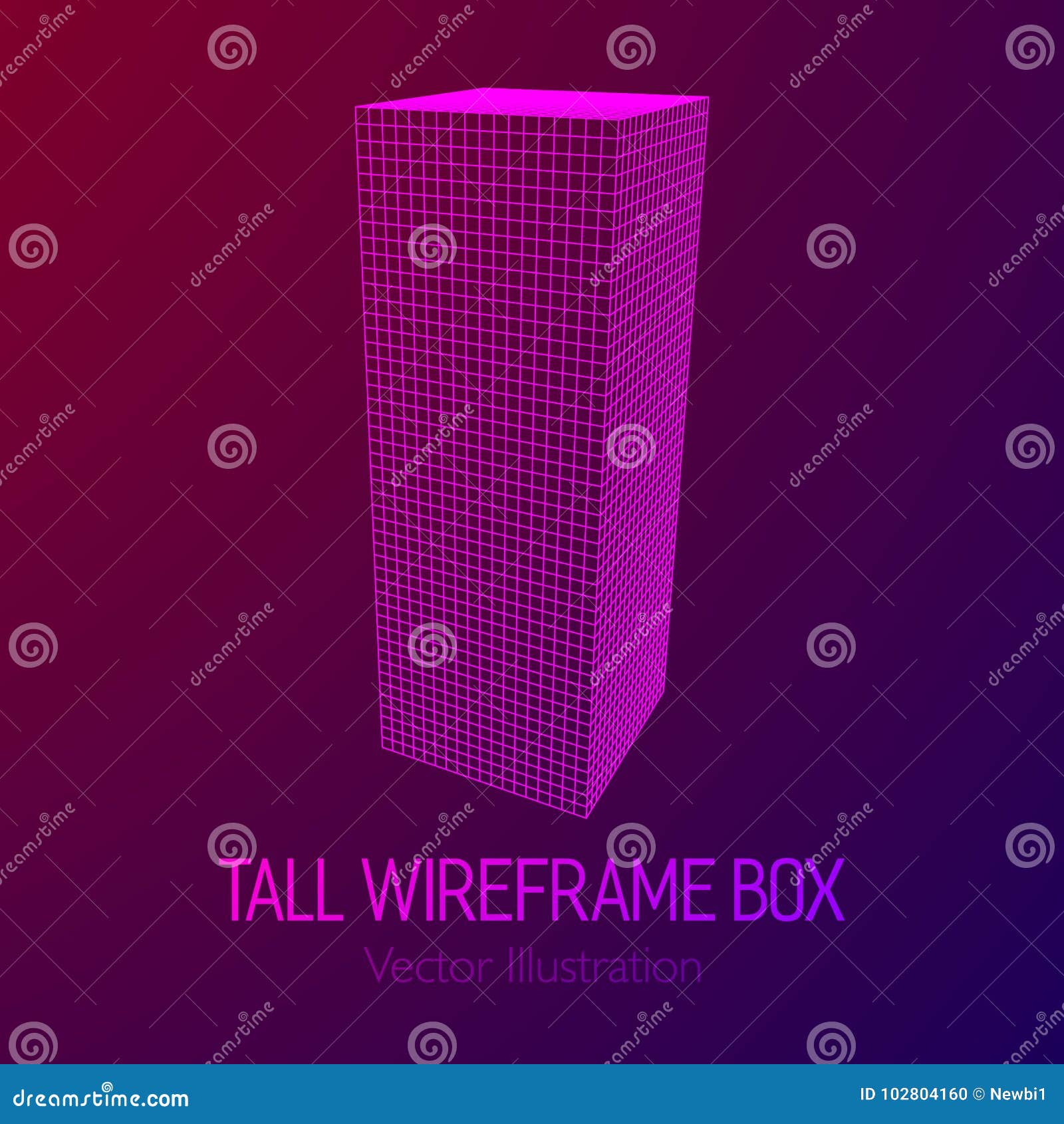 Tall Vertical Rectangle Box Stock Vector - Illustration of close, model ...