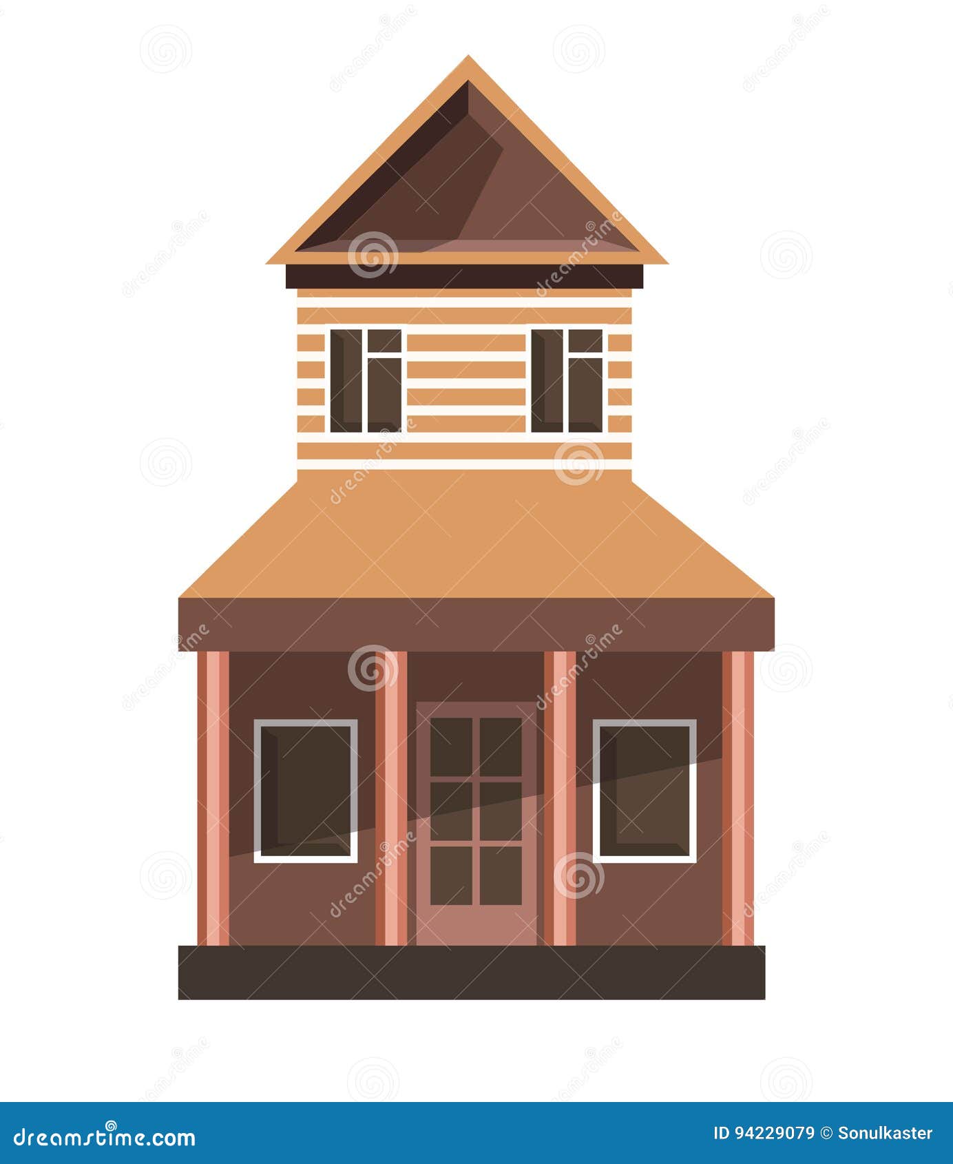Tall vintage house stock vector. Illustration of architecture - 94229079