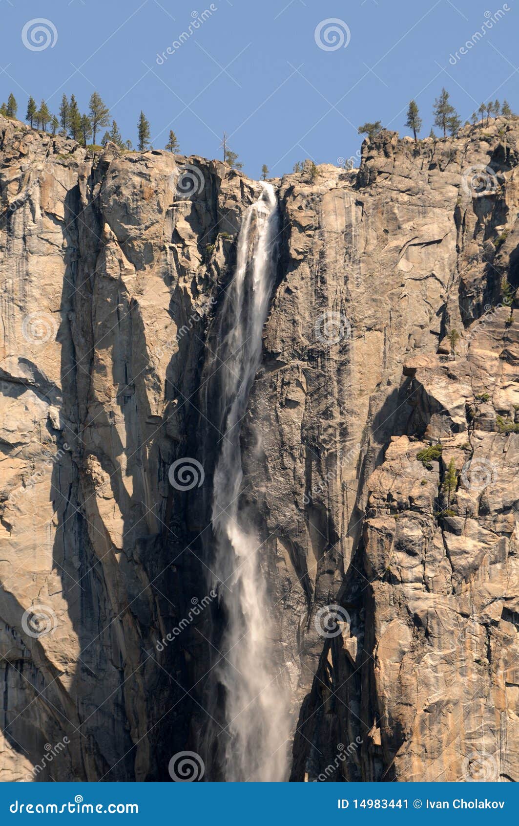 Tall waterfall stock image. Image of scenery, fall, tall - 14983441