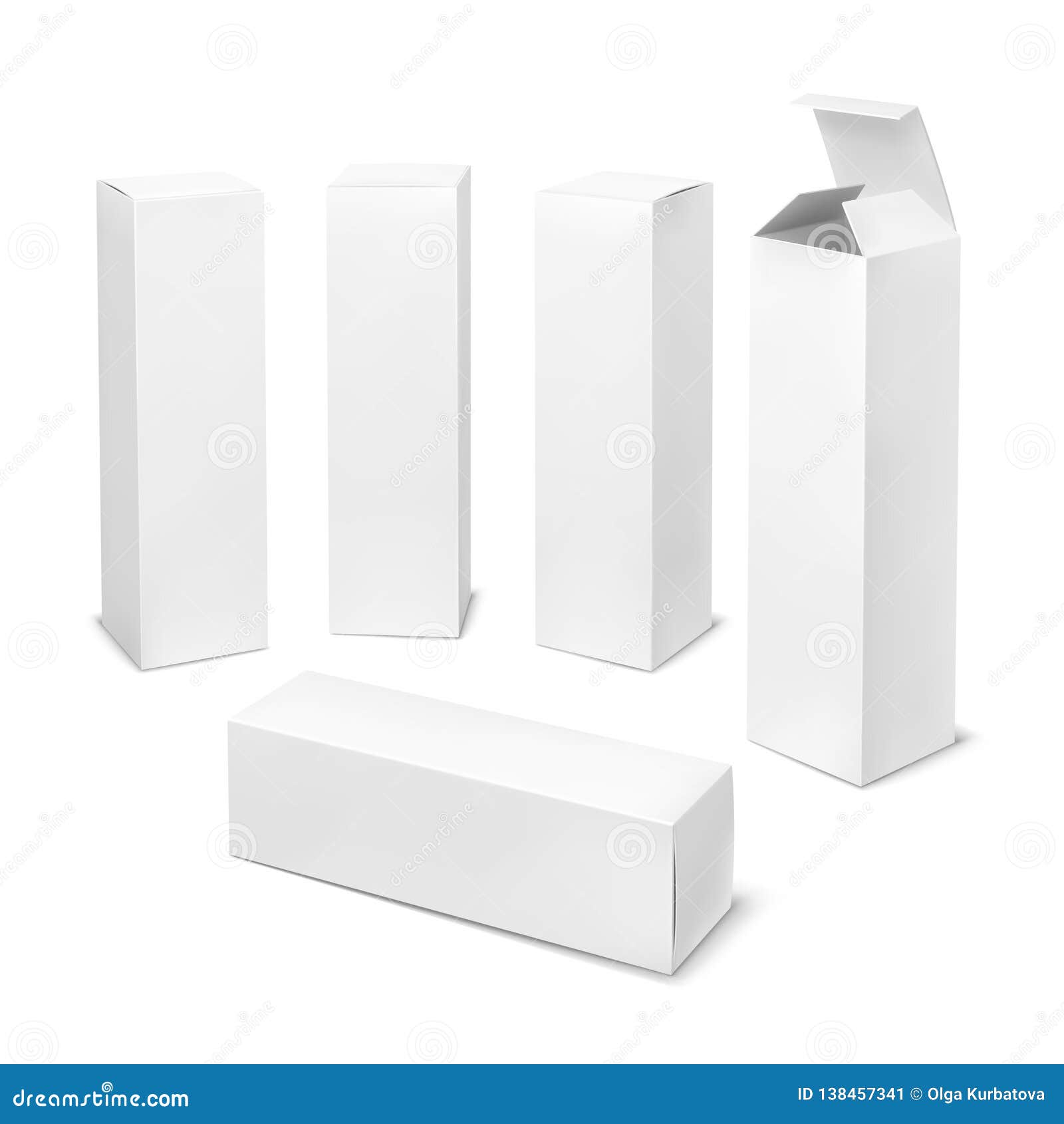 Rectangular Blank Realistic Children's Book Mockup Template Isolated ...