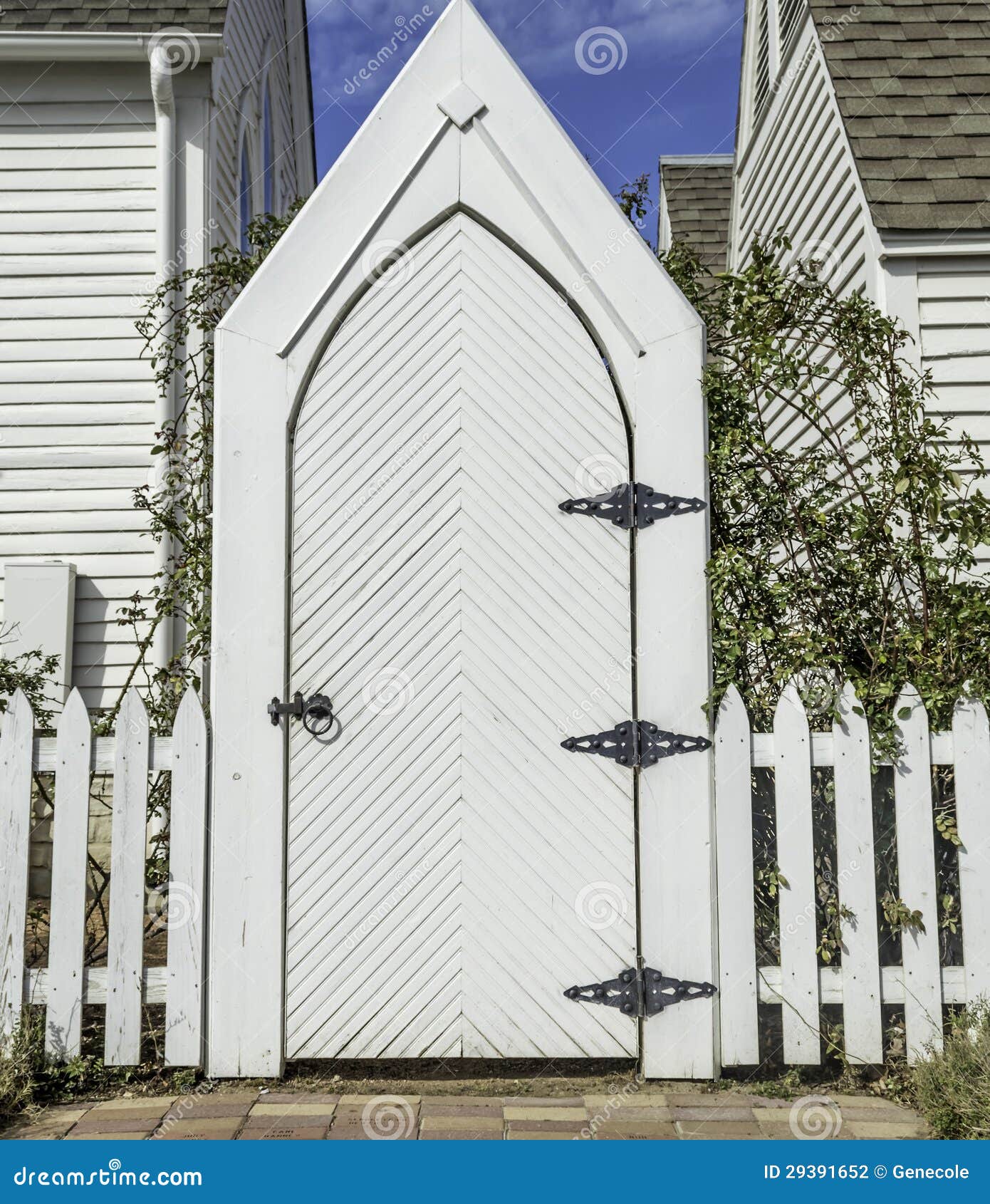 Tall white garden gate stock photo. Image of outdoor - 29391652