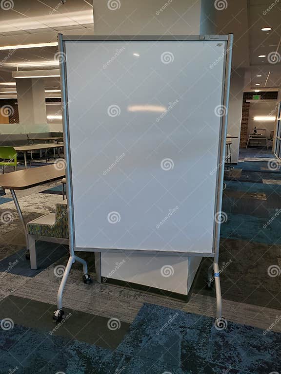 Tall Whiteboard in a Study Area Stock Image - Image of furniture ...