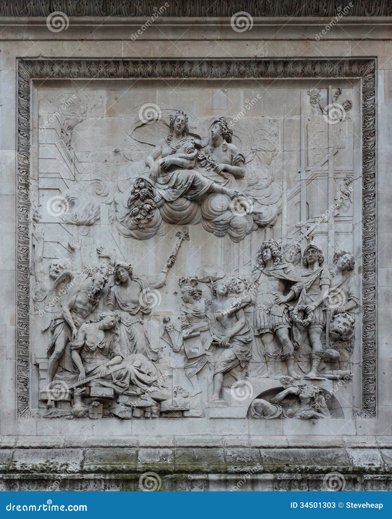 Talla De Caius Gabriel Cibber London Monument Imagen de archivo ...