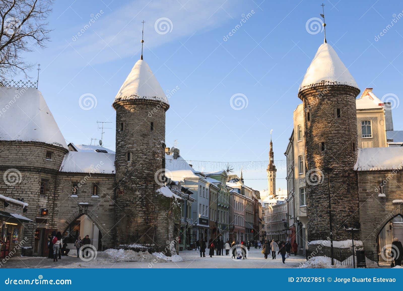 Tallin Viru Gate editorial photo. Image of town, viru - 27027851