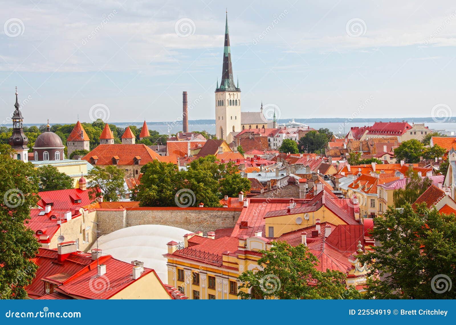 Tallinn Estonia stock image. Image of europe, view, rooftops - 22554919