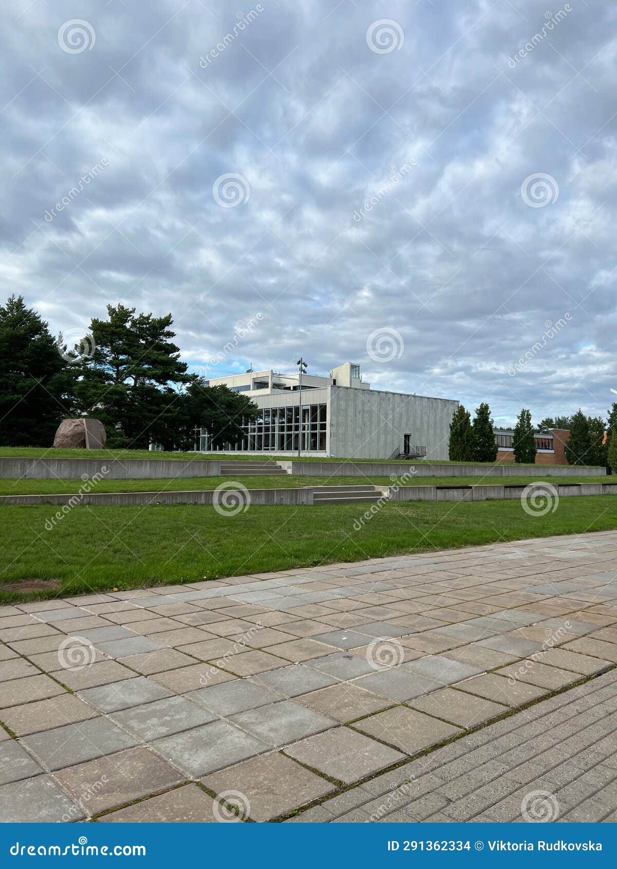 Campus of Tallinn Technical University (TalTech). Soviet Brutalist ...