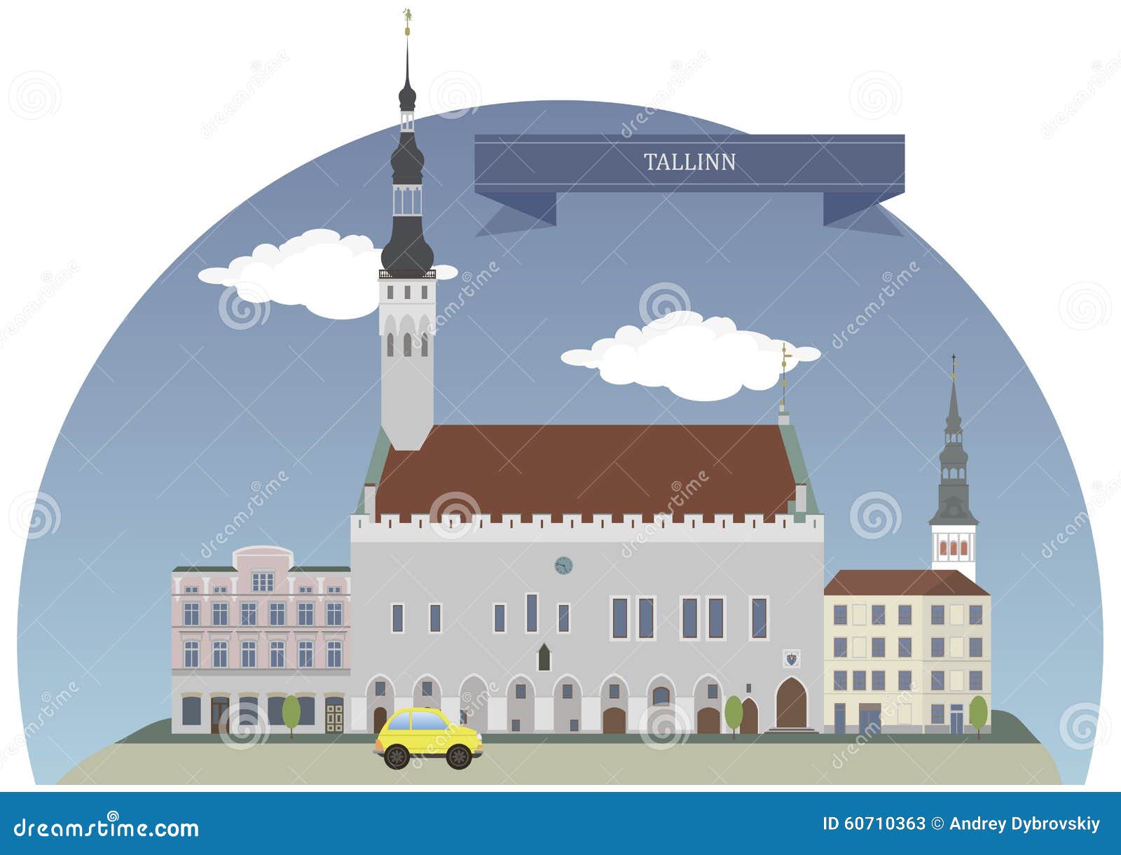 Tallinn Vector Illustration | CartoonDealer.com #25886862