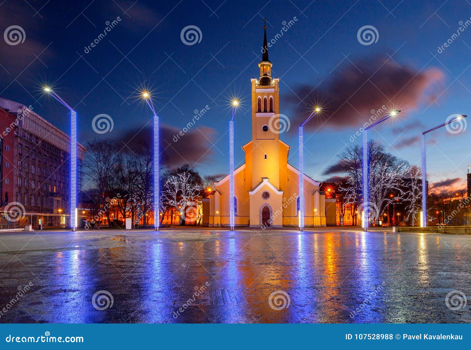 Tallinn. Freedom Square. stock photo. Image of point - 107528988