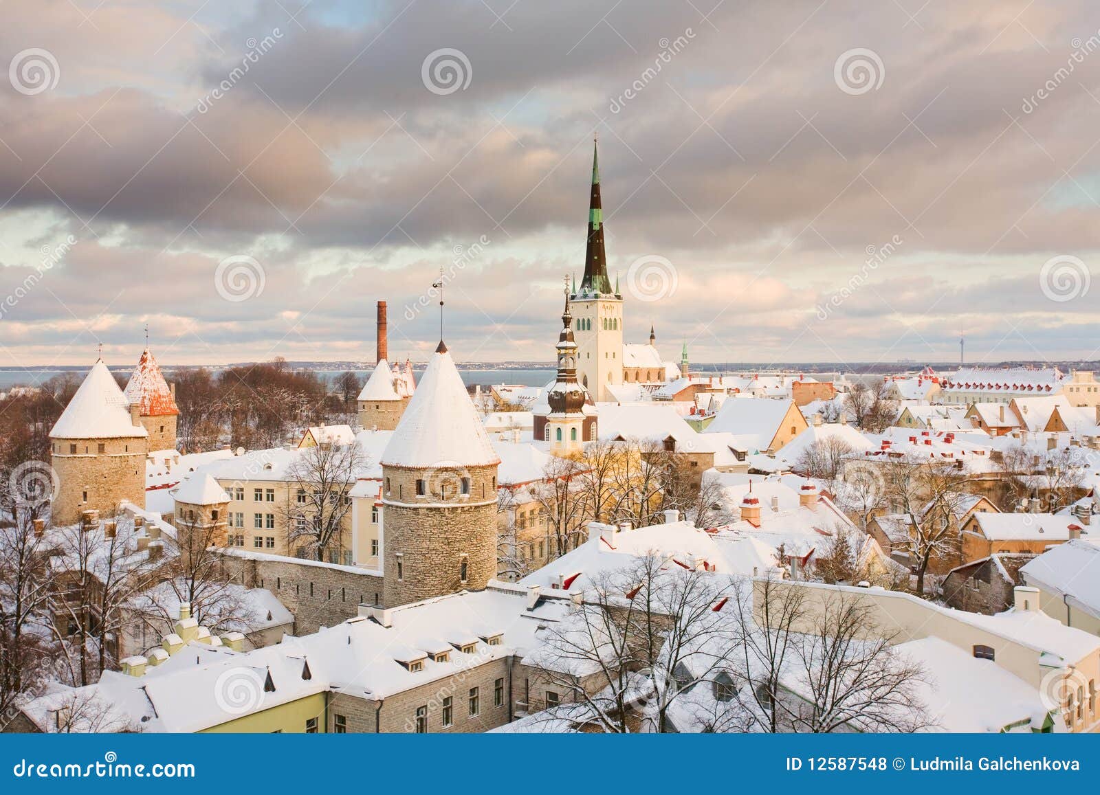 Tallinn, Old City. Estonia stock photo. Image of church - 12587548