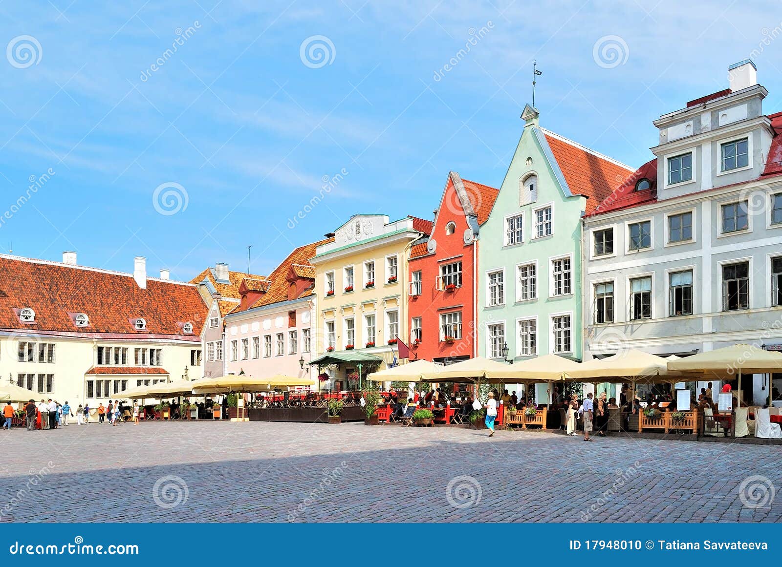 Tallinn, Town Hall Square stock photo. Image of estonia - 17948010
