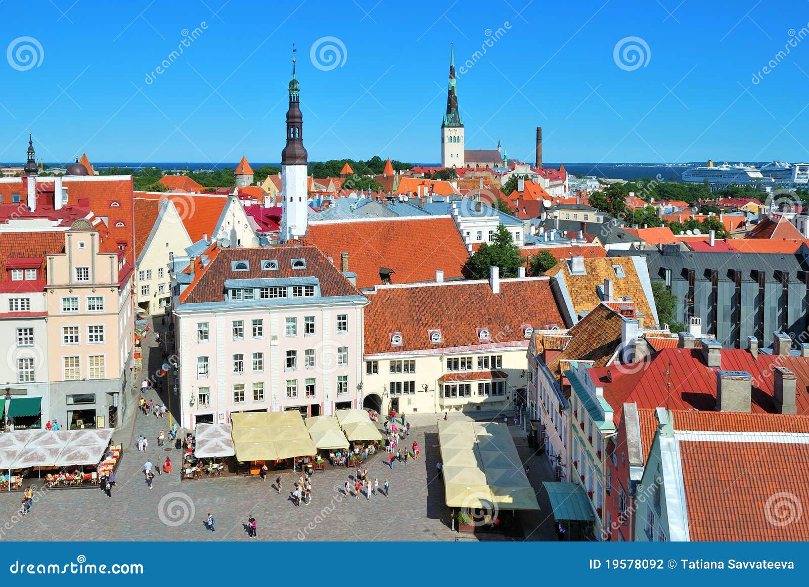 Tallinn, Town Hall Square stock photo. Image of square - 19578092
