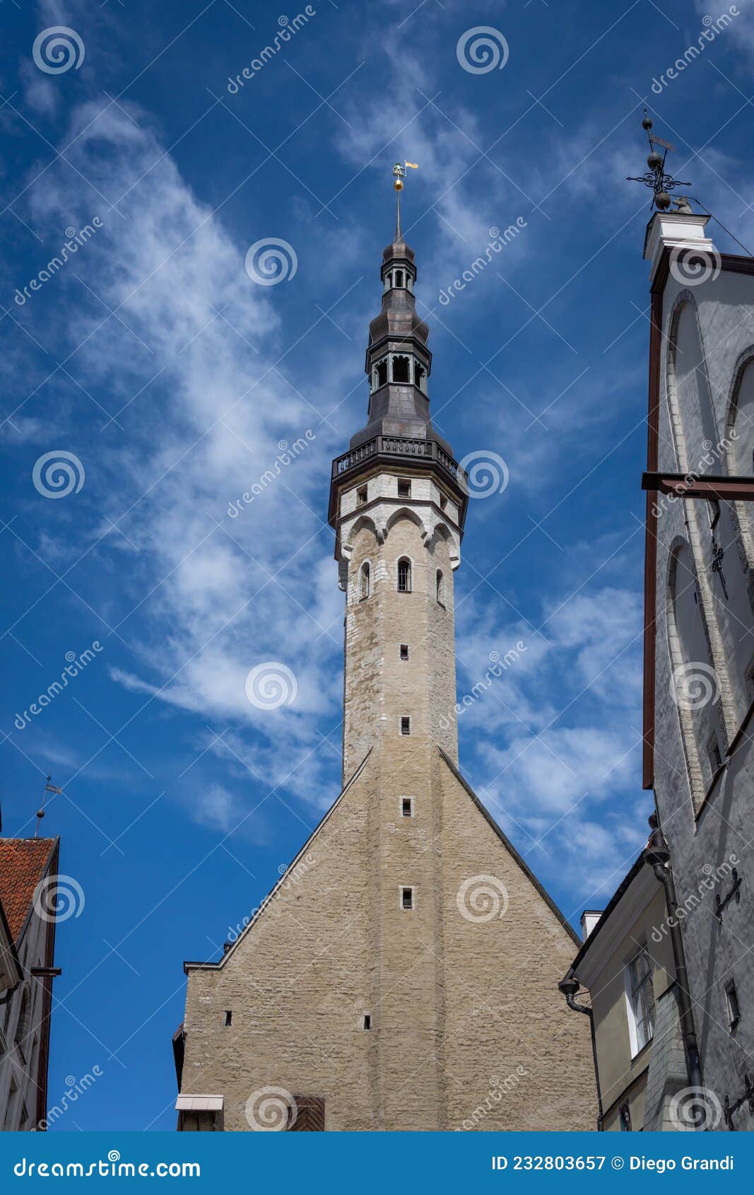 Tallinn Town Hall Tower - Tallinn, Estonia Editorial Photography ...