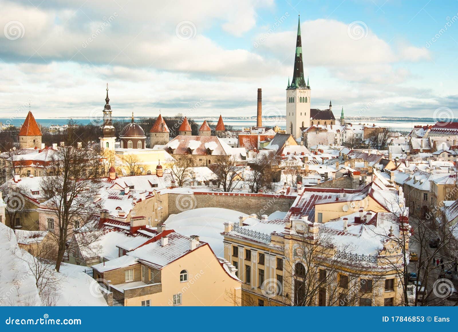 Tallinn in winter stock image. Image of winter, ancient - 17846853