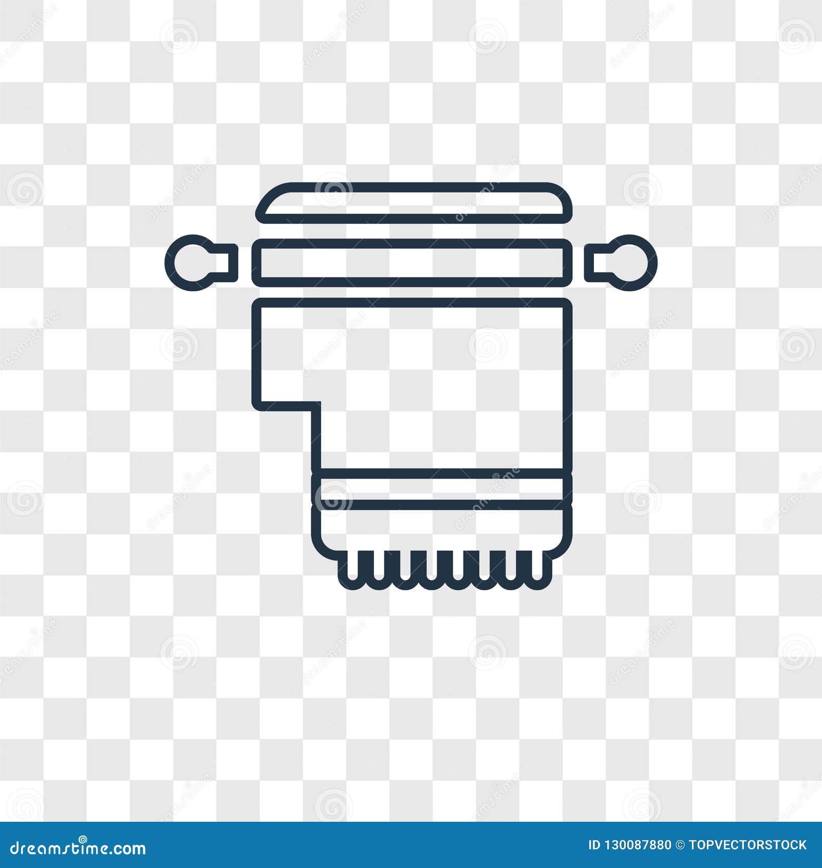 Tallit Concept Vector Linear Icon Isolated On Transparent Background ...