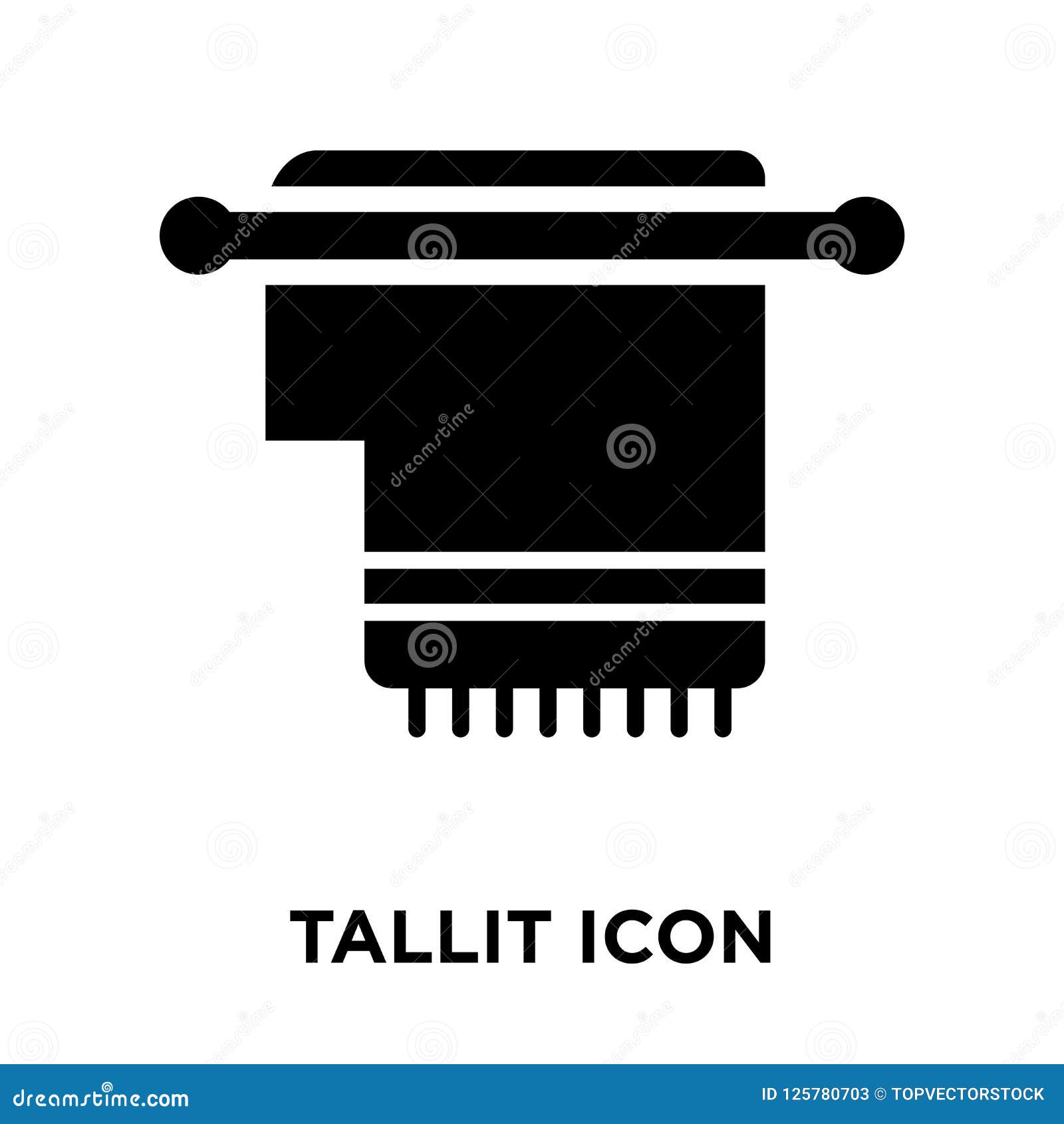 Tallit Concept Vector Linear Icon Isolated On Transparent Background ...