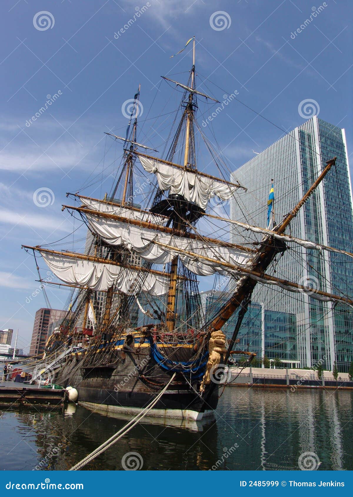 Tallship docked in London stock image. Image of sail, london - 2485999