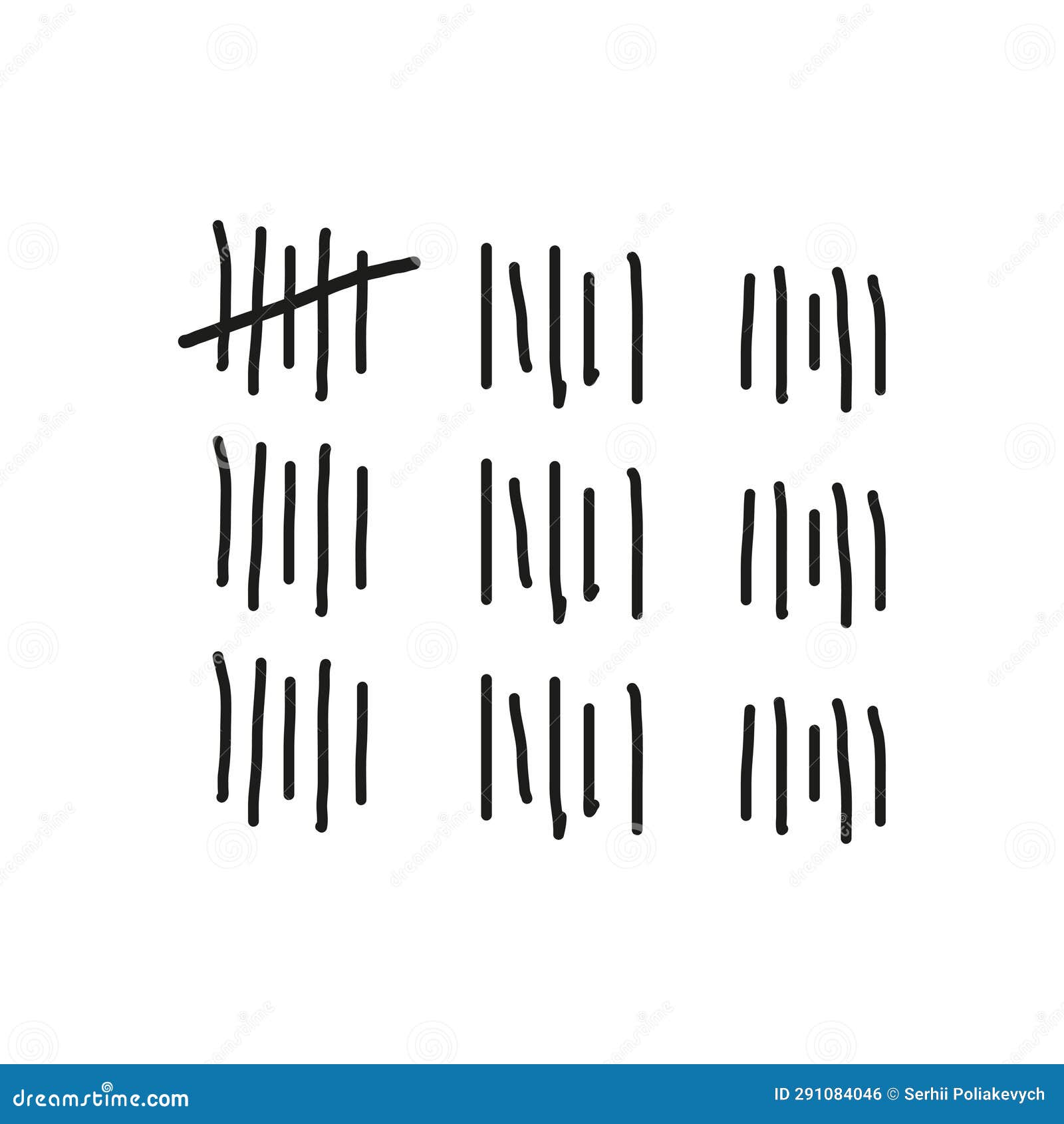 Tally Marks Count. Vector Illustration. EPS 10 Stock Vector ... Tally Marks Count. Vector Illustration. EPS 10 Stock Vector ...