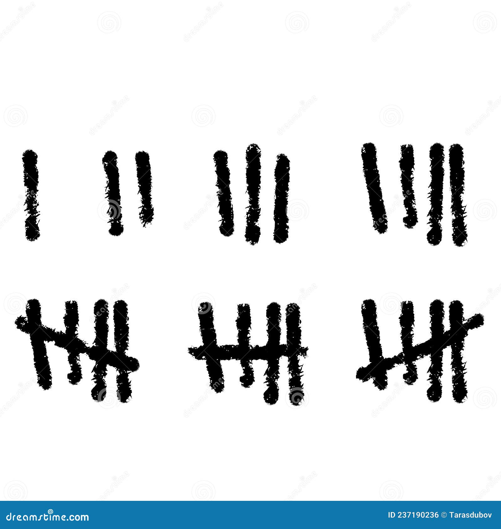 Tally Scratch Counting Marks, Waiting Numbers Vector Seamless Pattern ... Tally Scratch Counting Marks, Waiting Numbers Vector Seamless Pattern ...