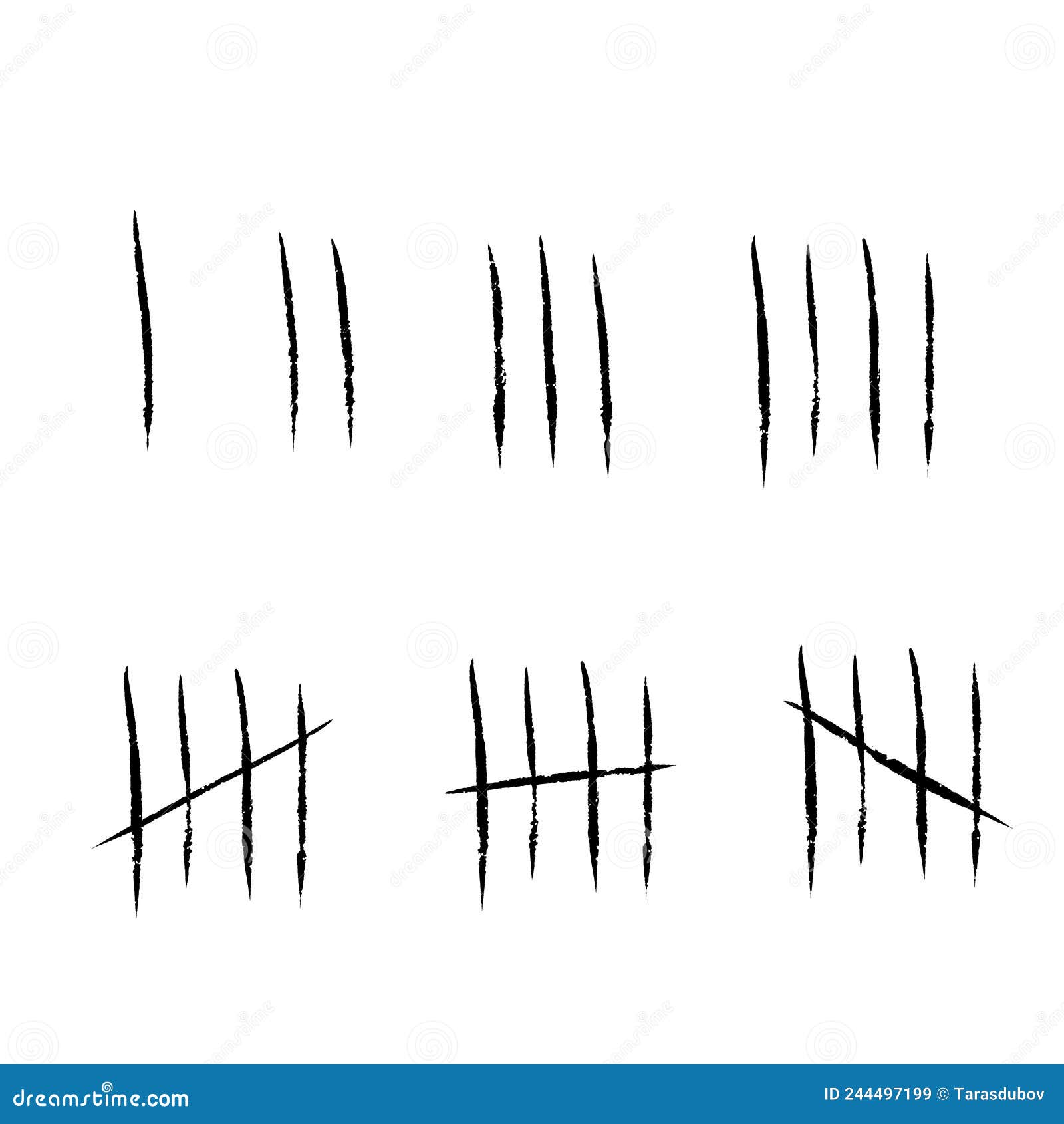 Tally Scratch Counting Marks, Waiting Numbers Vector Seamless Pattern ... Tally Scratch Counting Marks, Waiting Numbers Vector Seamless Pattern ...