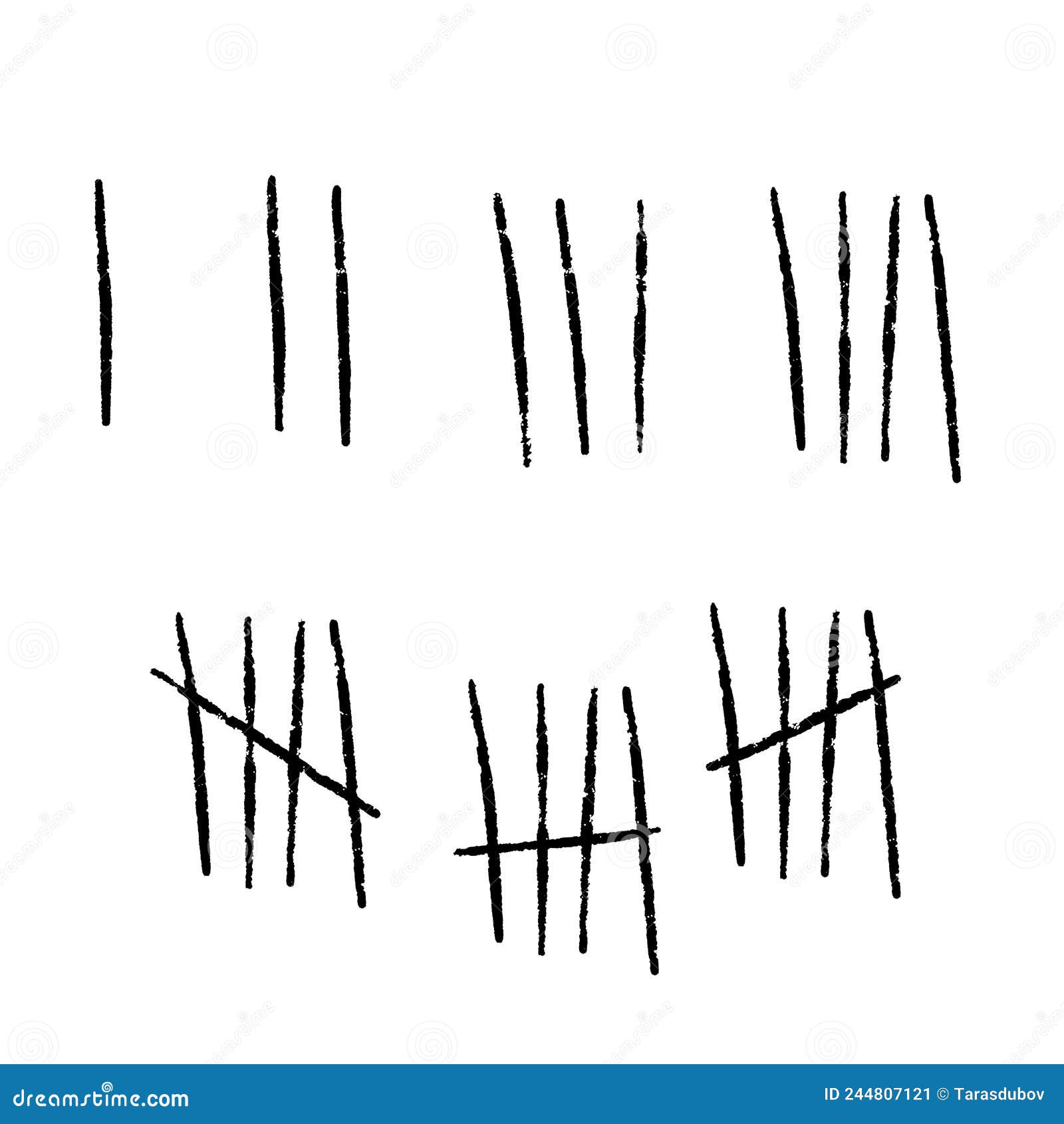 Tally Scratch Counting Marks, Waiting Numbers Vector Seamless Pattern ... Tally Scratch Counting Marks, Waiting Numbers Vector Seamless Pattern ...