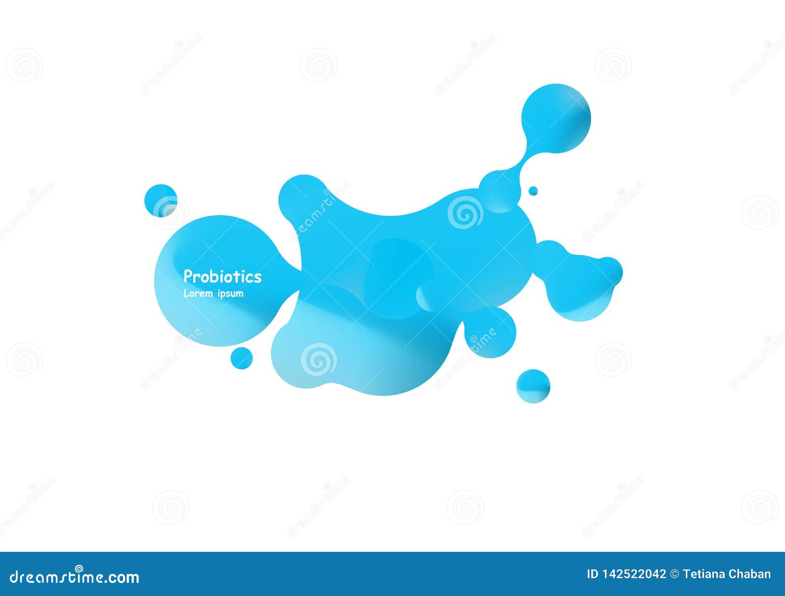 Probiotics Bacteria Vector Design. Concept of Design with Lactobacillus ...