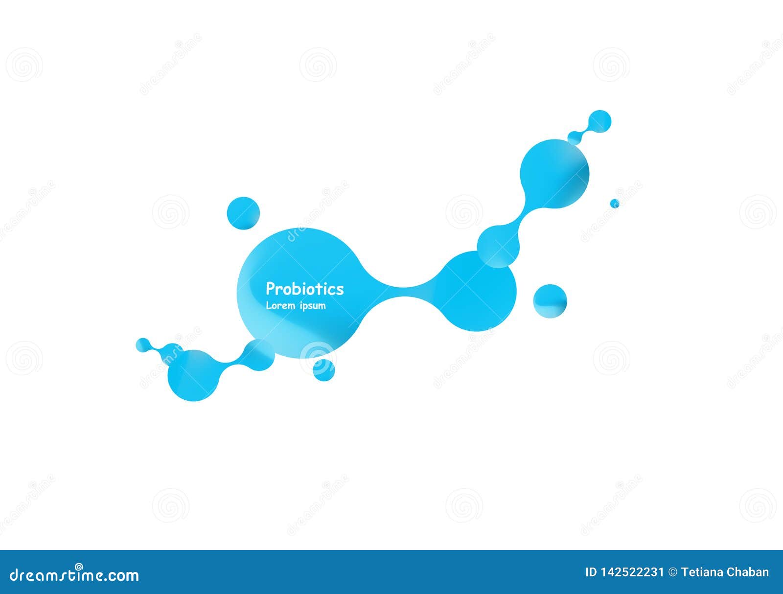 Probiotics Bacteria Vector Design. Concept of Design with Lactobacillus ...