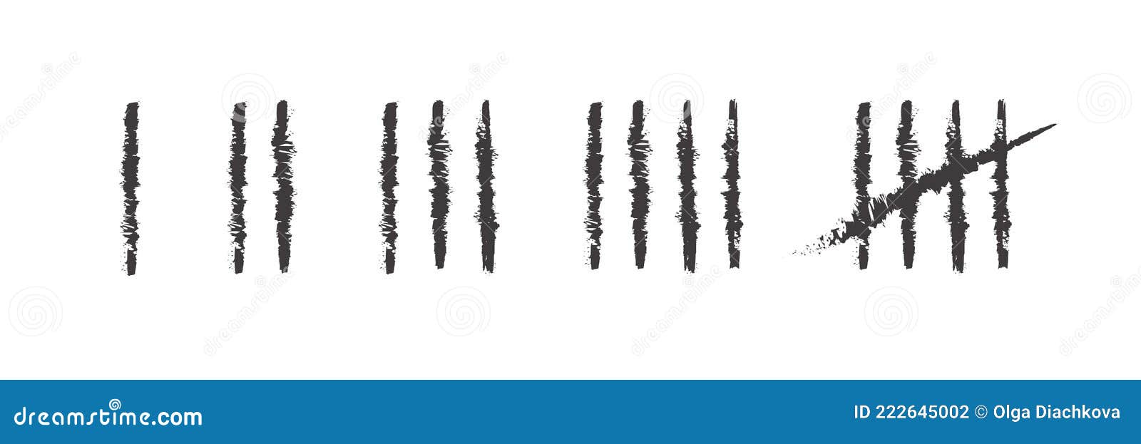 Tally marks prison wall stock vector. Illustration of line - 222645002