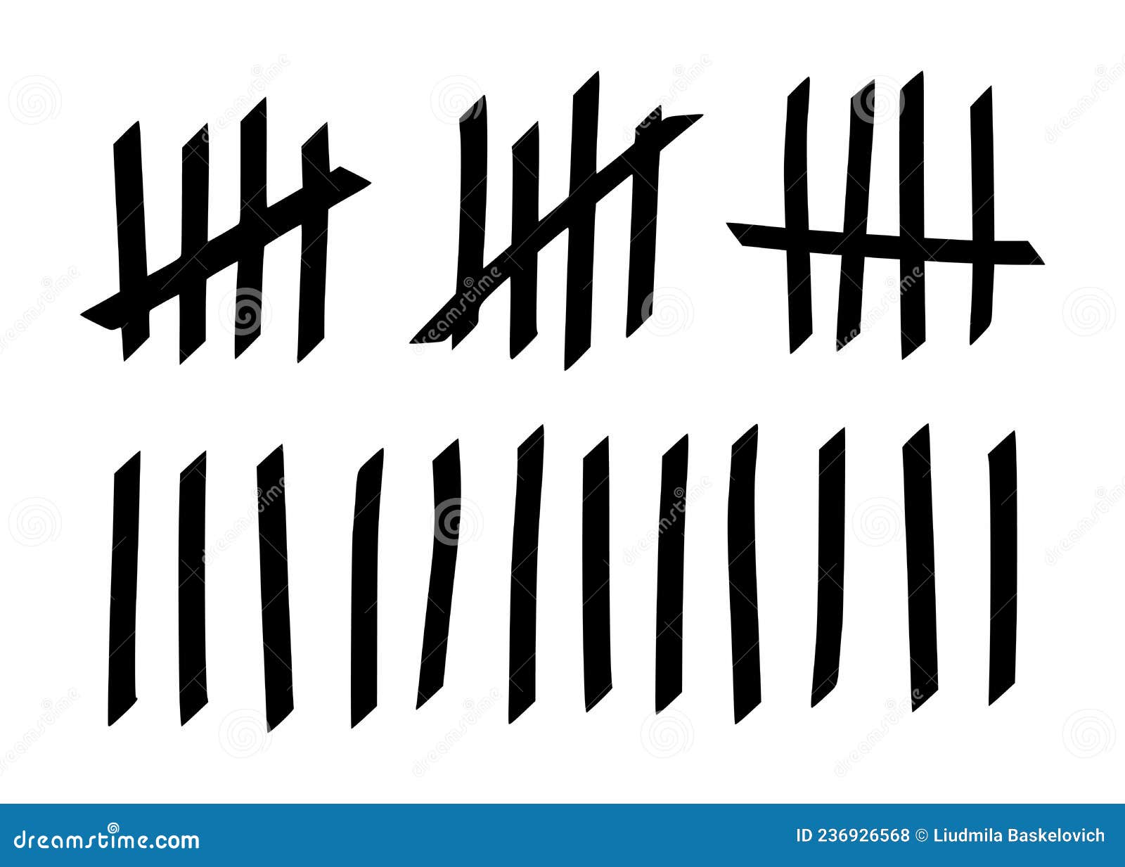 Tally Marks To Count Days in Prison. Tally Marks for Math Lessons ...