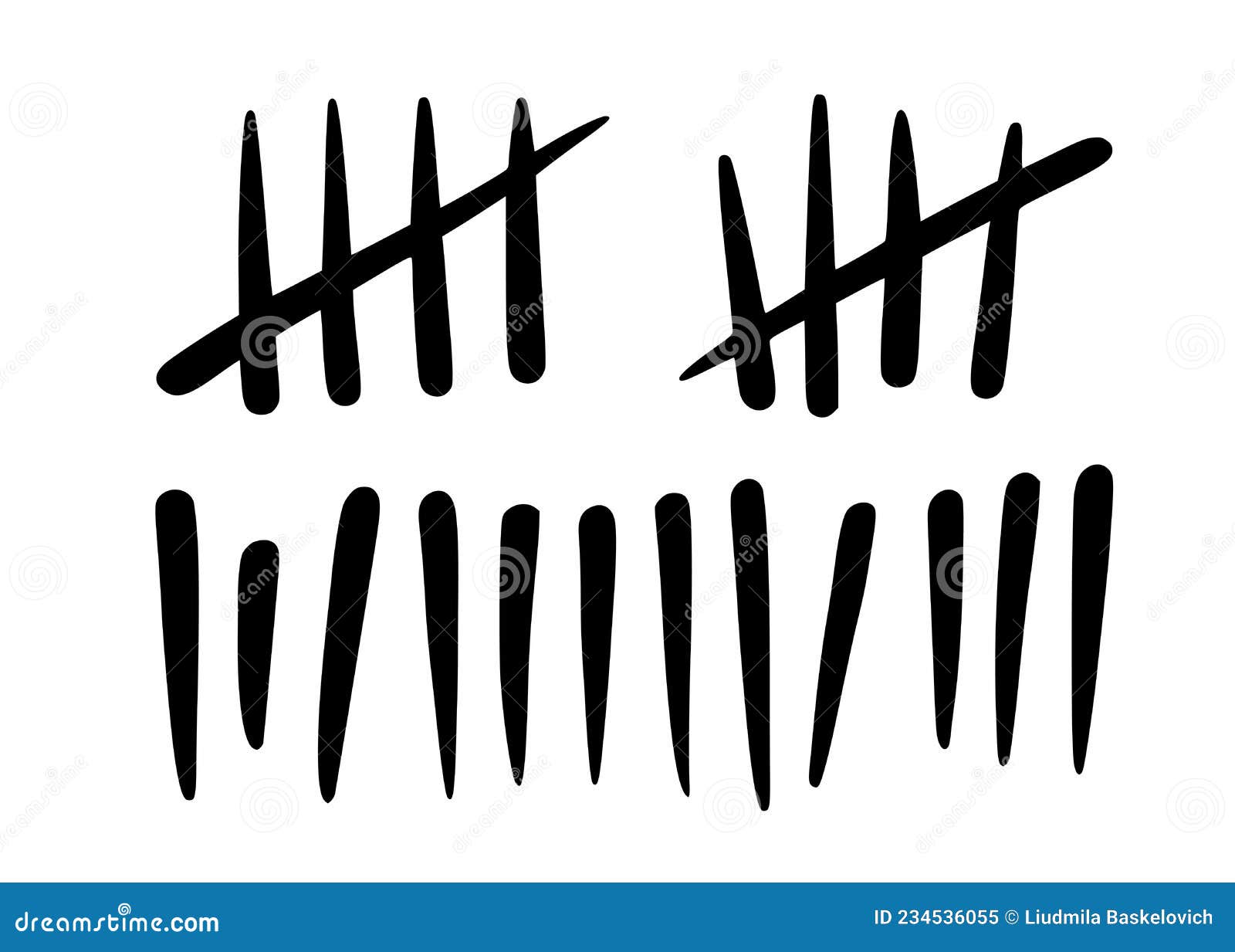 Tally Marks To Count Days in Prison. Tally Marks for Math Lessons ...