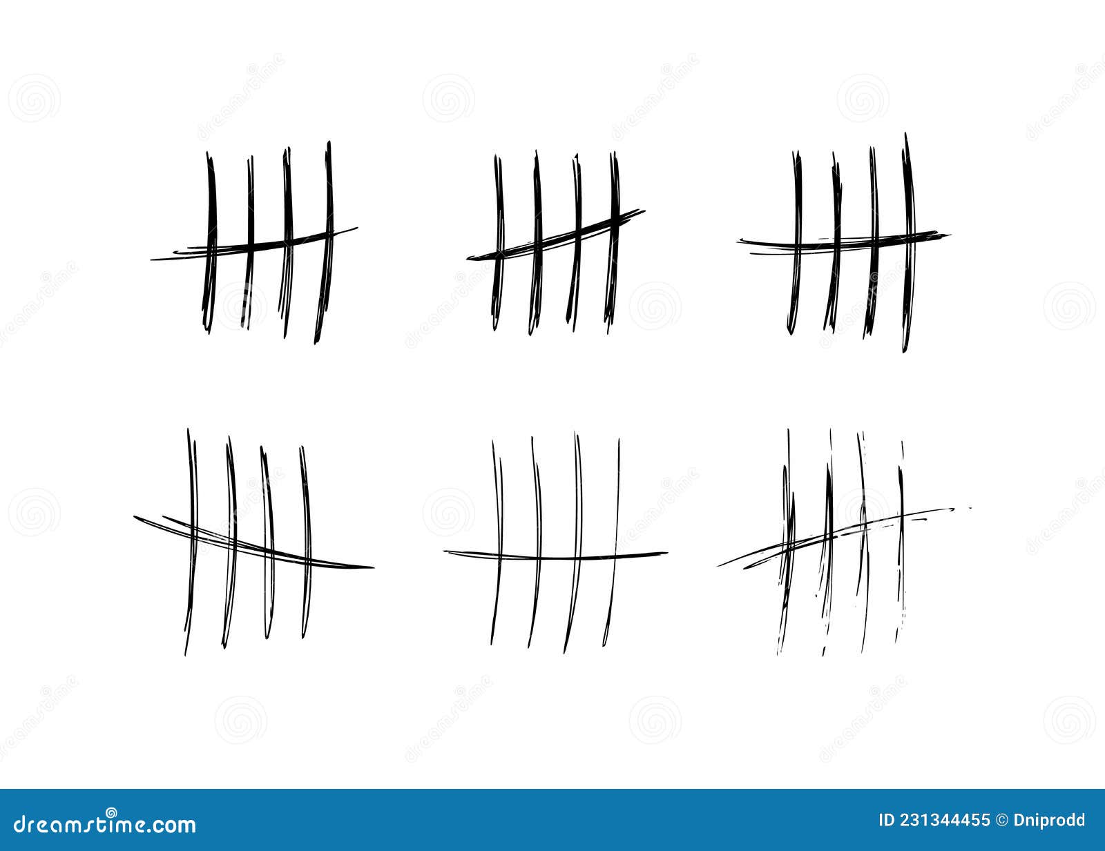 Prison Symbols, Jail Tally Marks. Hand Drawn Lines Or Sticks, Strokes ...