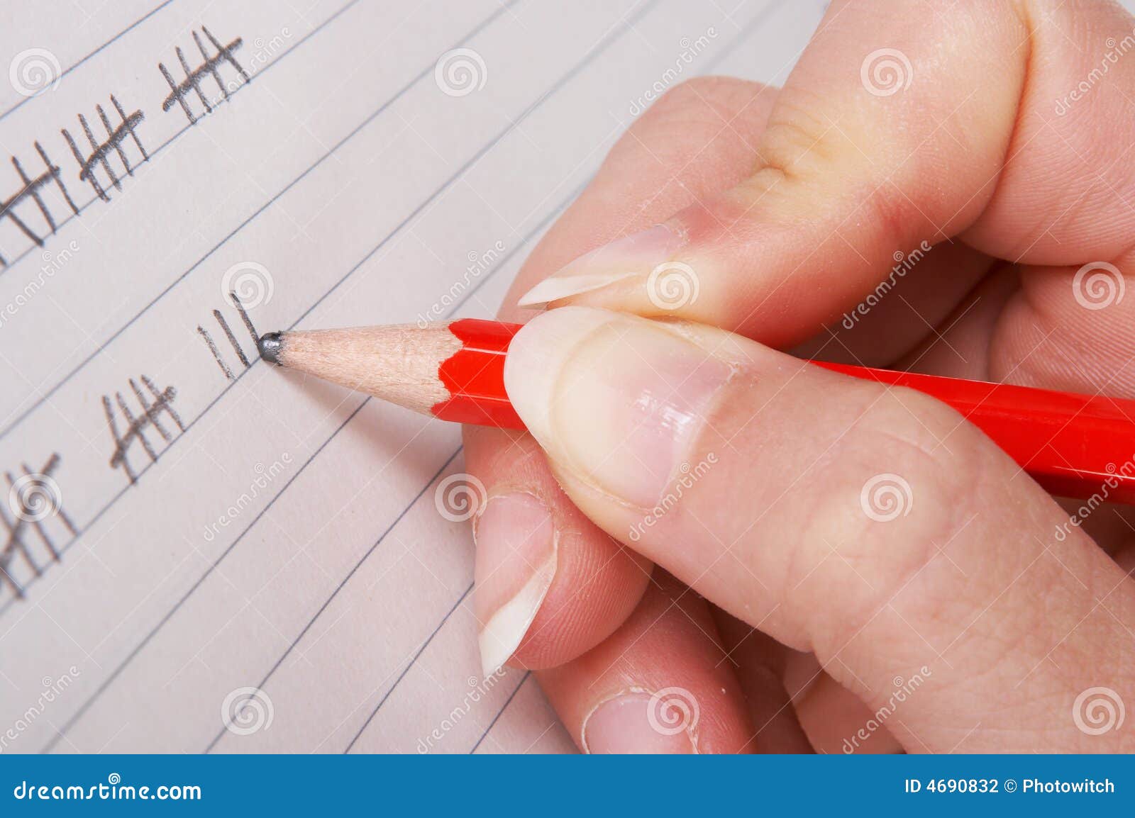 Tally paper stock photo. Image of total, stationary, tallying - 4690832