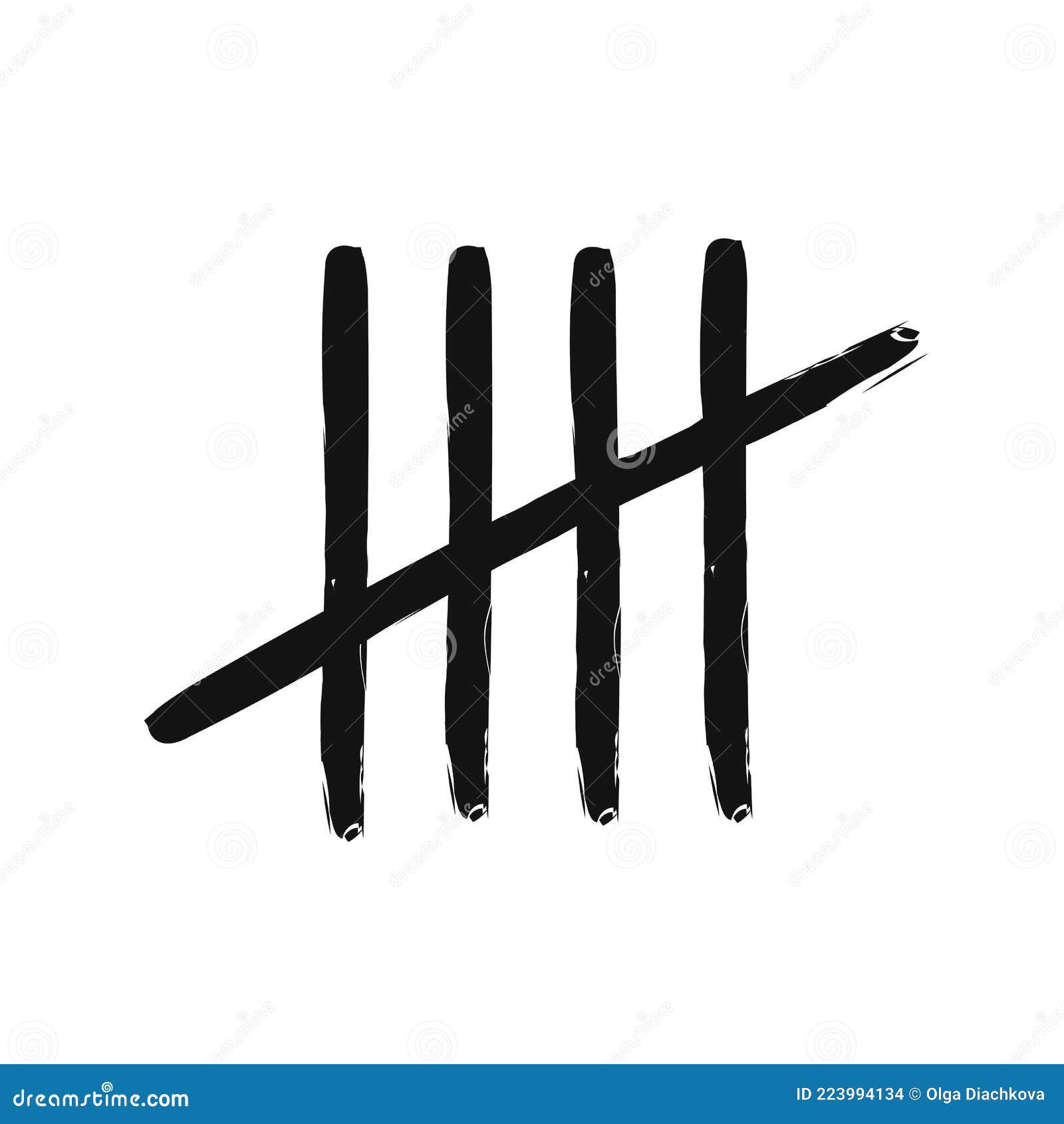 Tally Vector Mark Prison Wall Stock Vector - Illustration of tally ...