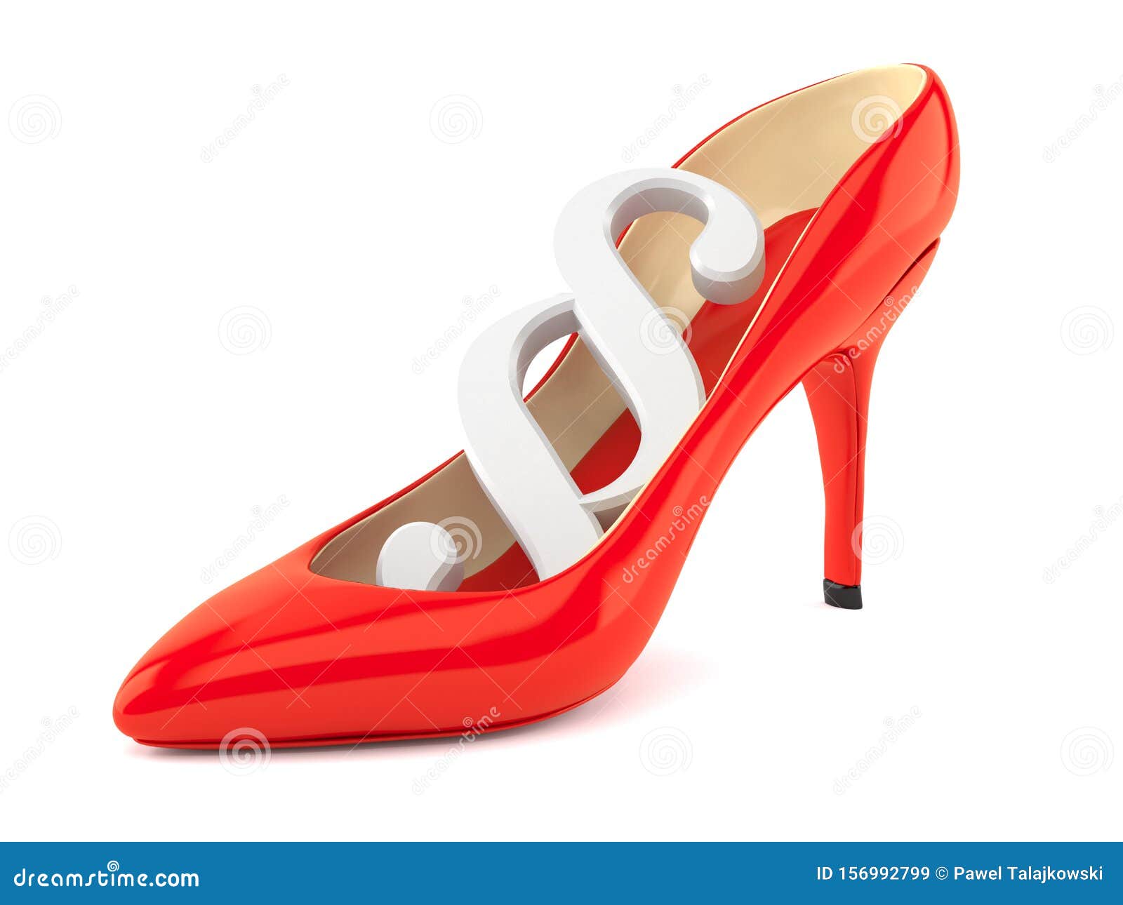 Talon Rouge Avec Symbole De Paragraphe Illustration Stock ...