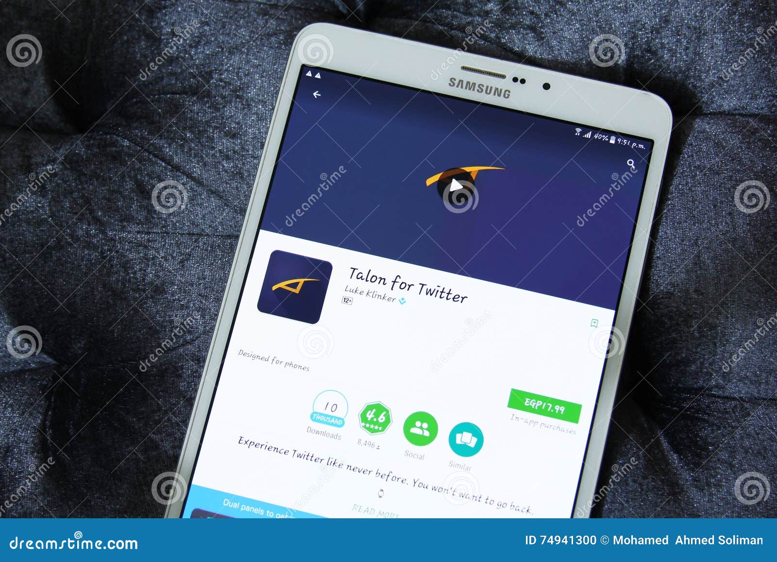 Talon for twitter app editorial image. Image of globalization - 74941300