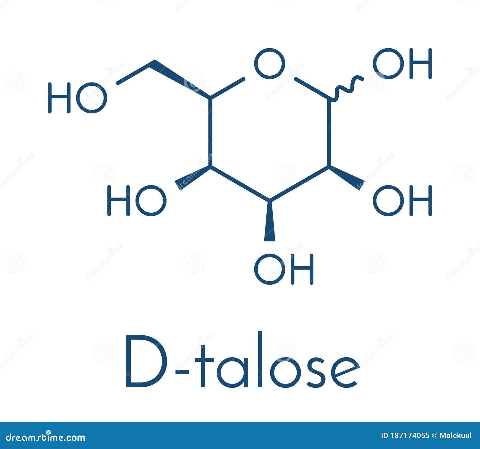 Talose Sugar Molecule Alpha-D-talopyranose. Skeletal Formula. Stock Photography | CartoonDealer ...