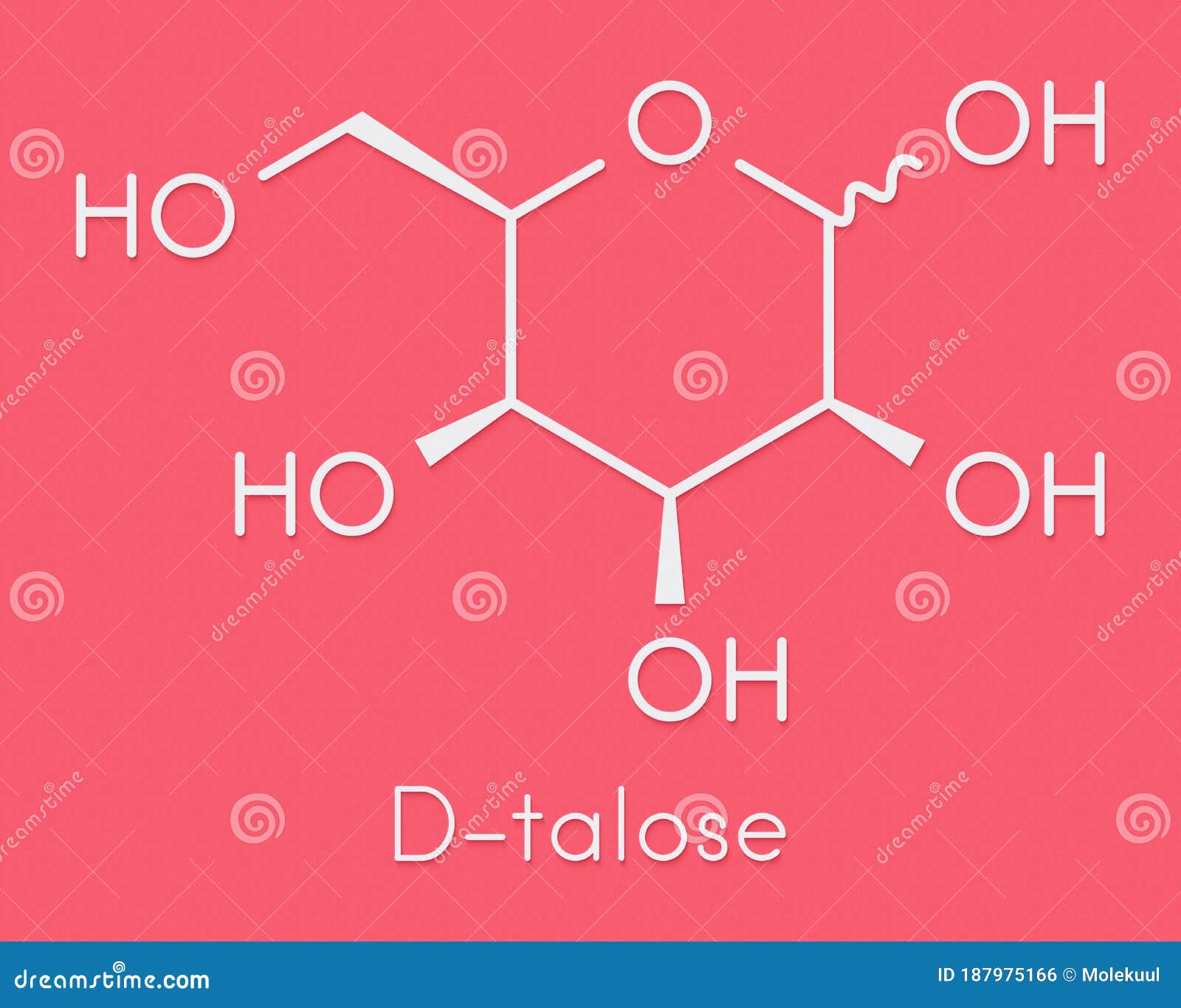 Talose Sugar Molecule Alpha-D-talopyranose. Skeletal Formula. Stock ...