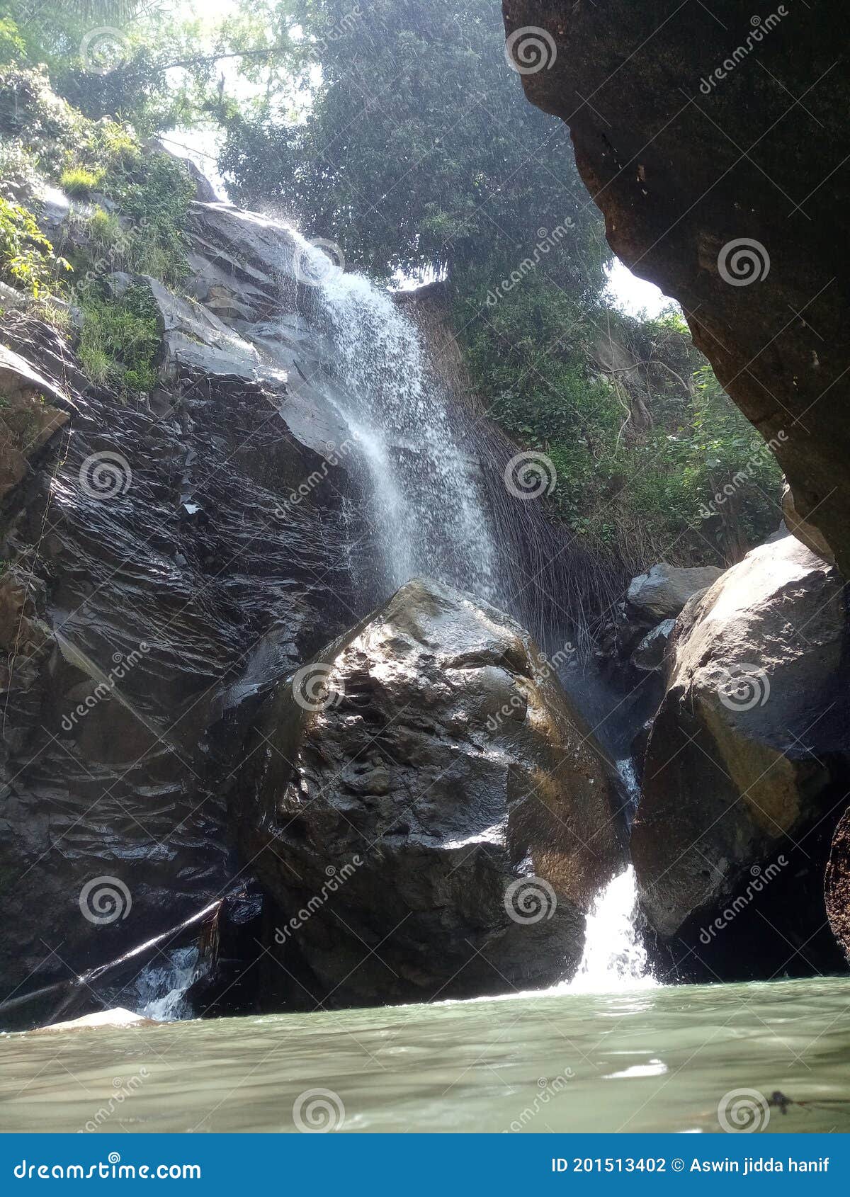 Talun waterfall stock photo. Image of river, trawas - 201513402
