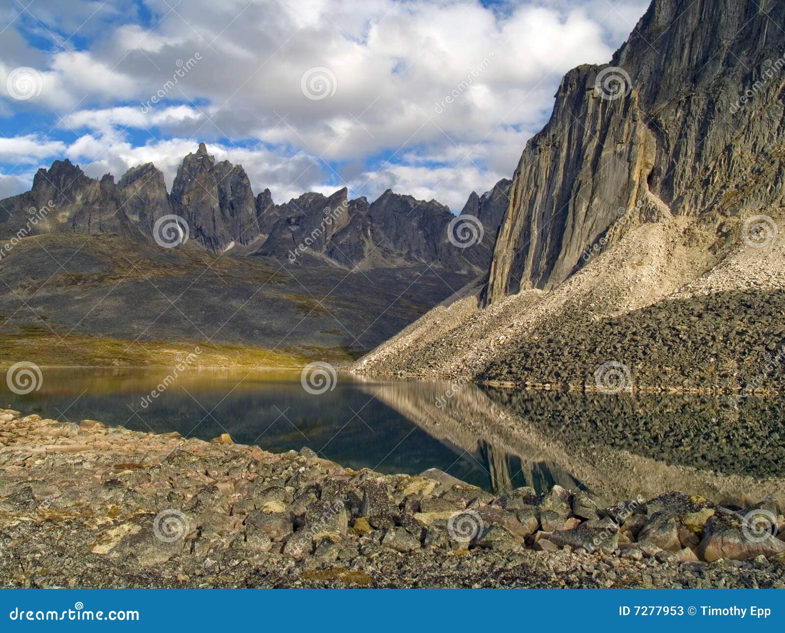 Talus Lake stock image. Image of reflection, cliff, barren - 7277953