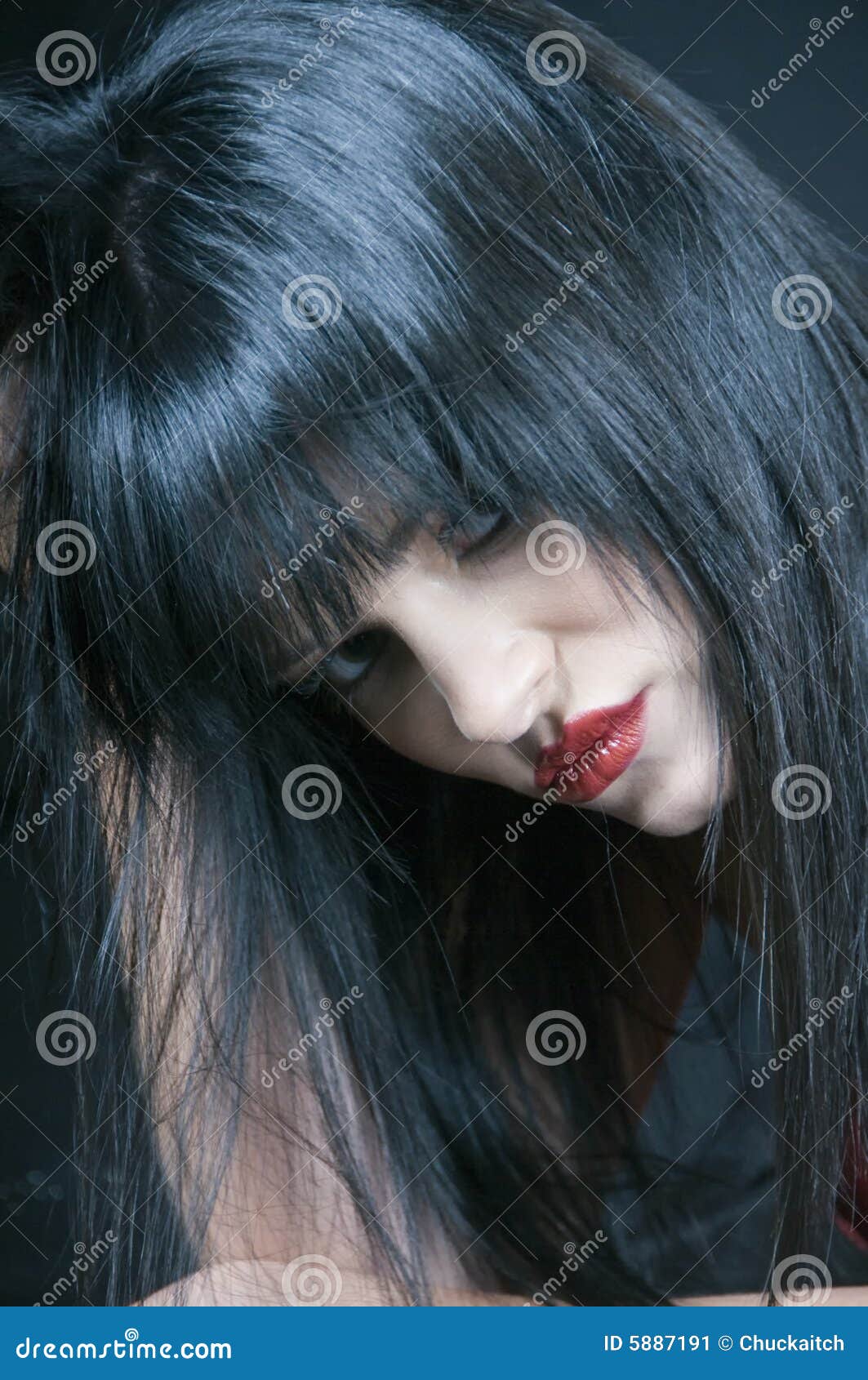 Talya serious portrait stock image. Image of lipstick - 5887191