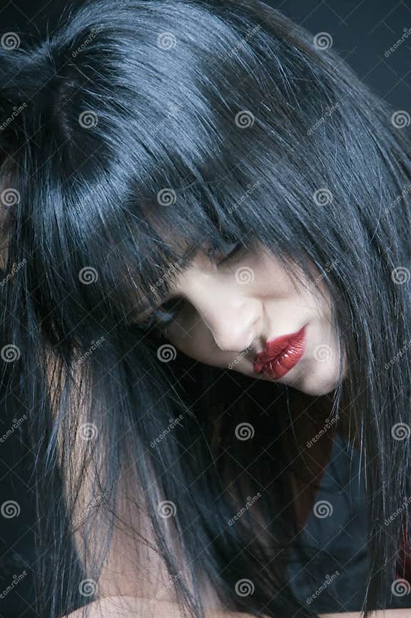 Talya serious portrait stock image. Image of lipstick - 5887191
