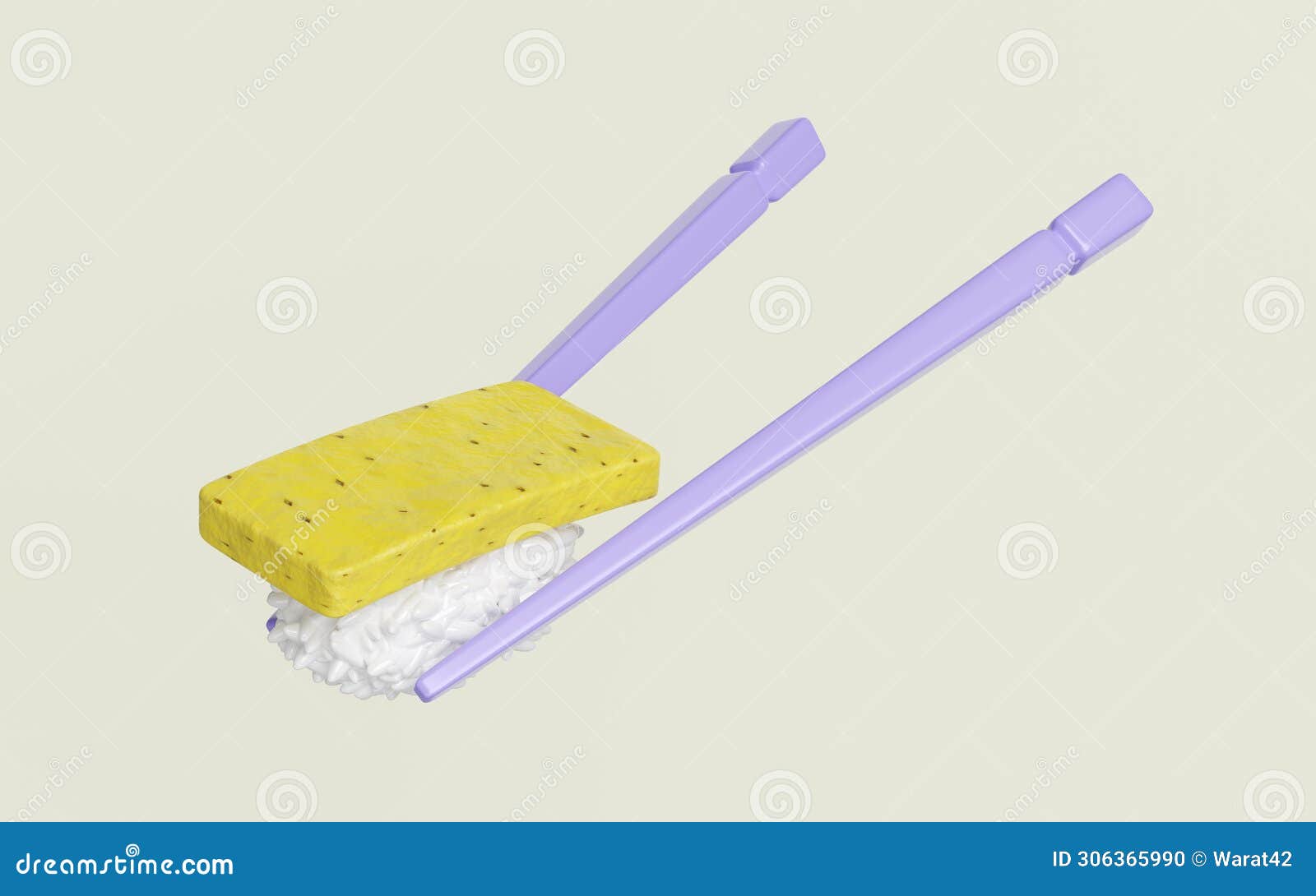 Tamago Nigiri with Chopsticks, Japanese Food Isolated Concept, 3d ... Tamago Nigiri with Chopsticks, Japanese Food Isolated Concept, 3d ...